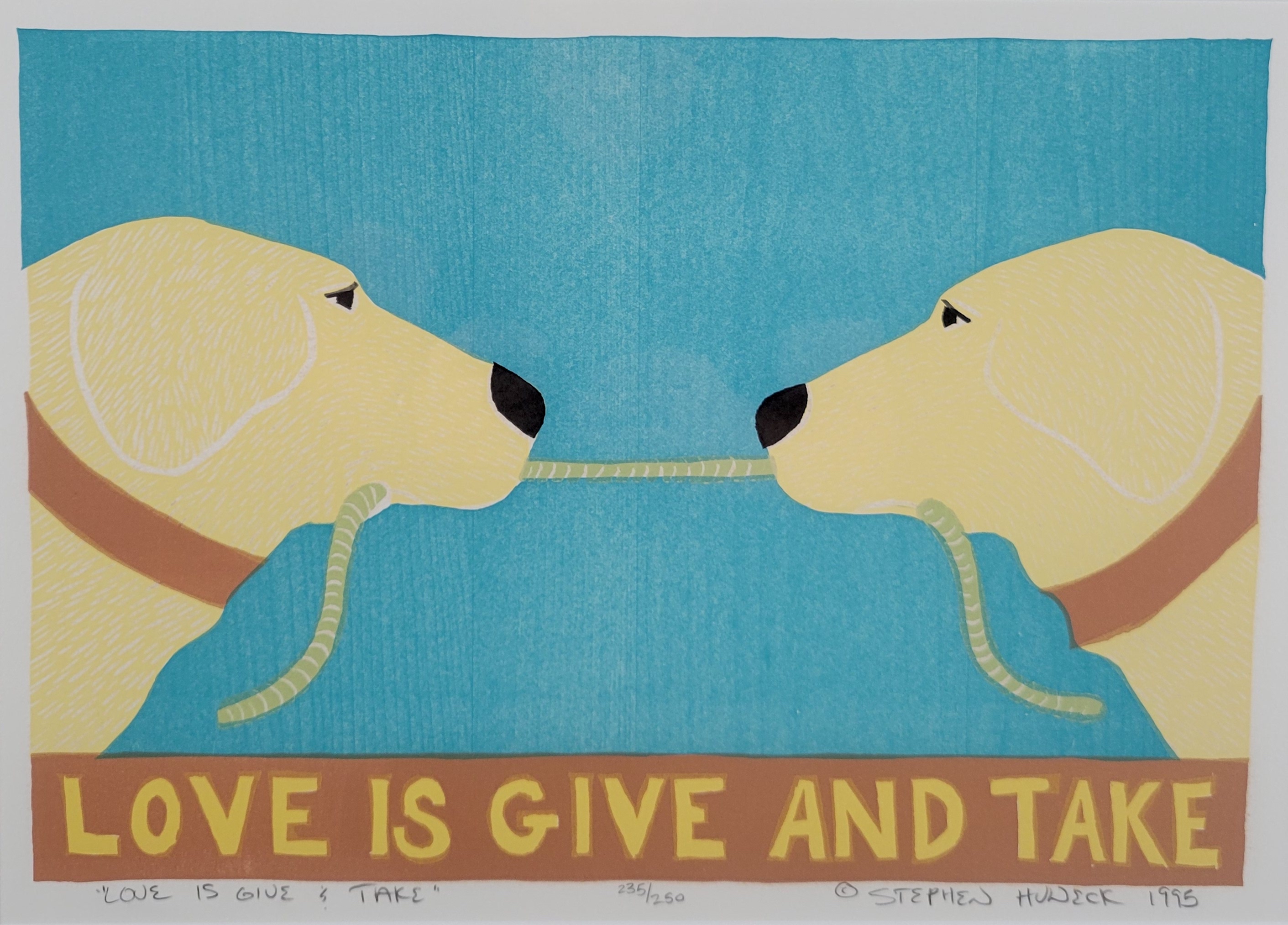 Stephen Huneck Limited Edition “Love Is Give And Take” Labrador ...