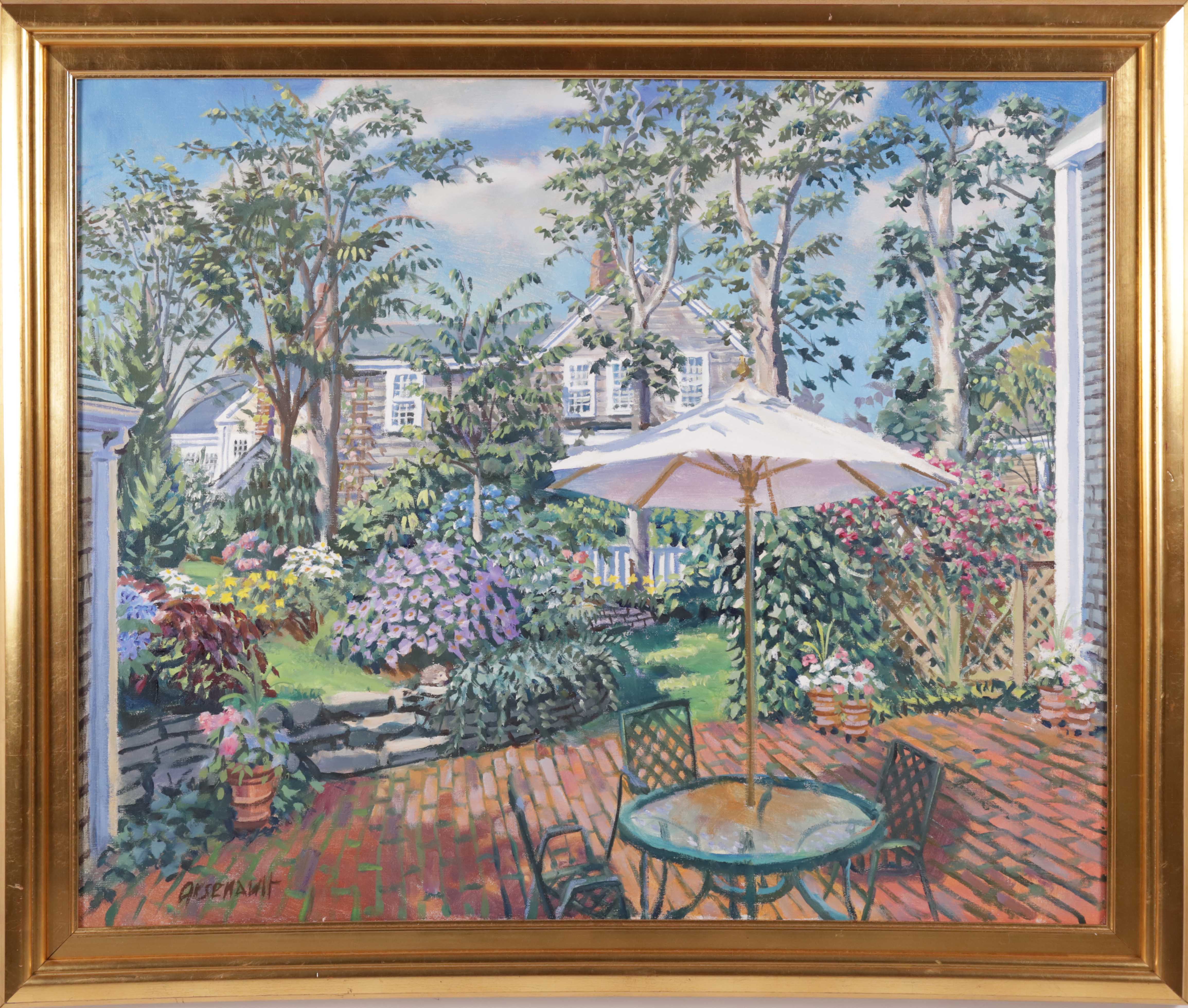 Paul Arsenault Oil on Canvas "Nantucket Garden" - Paul Arsenault Oil on ...