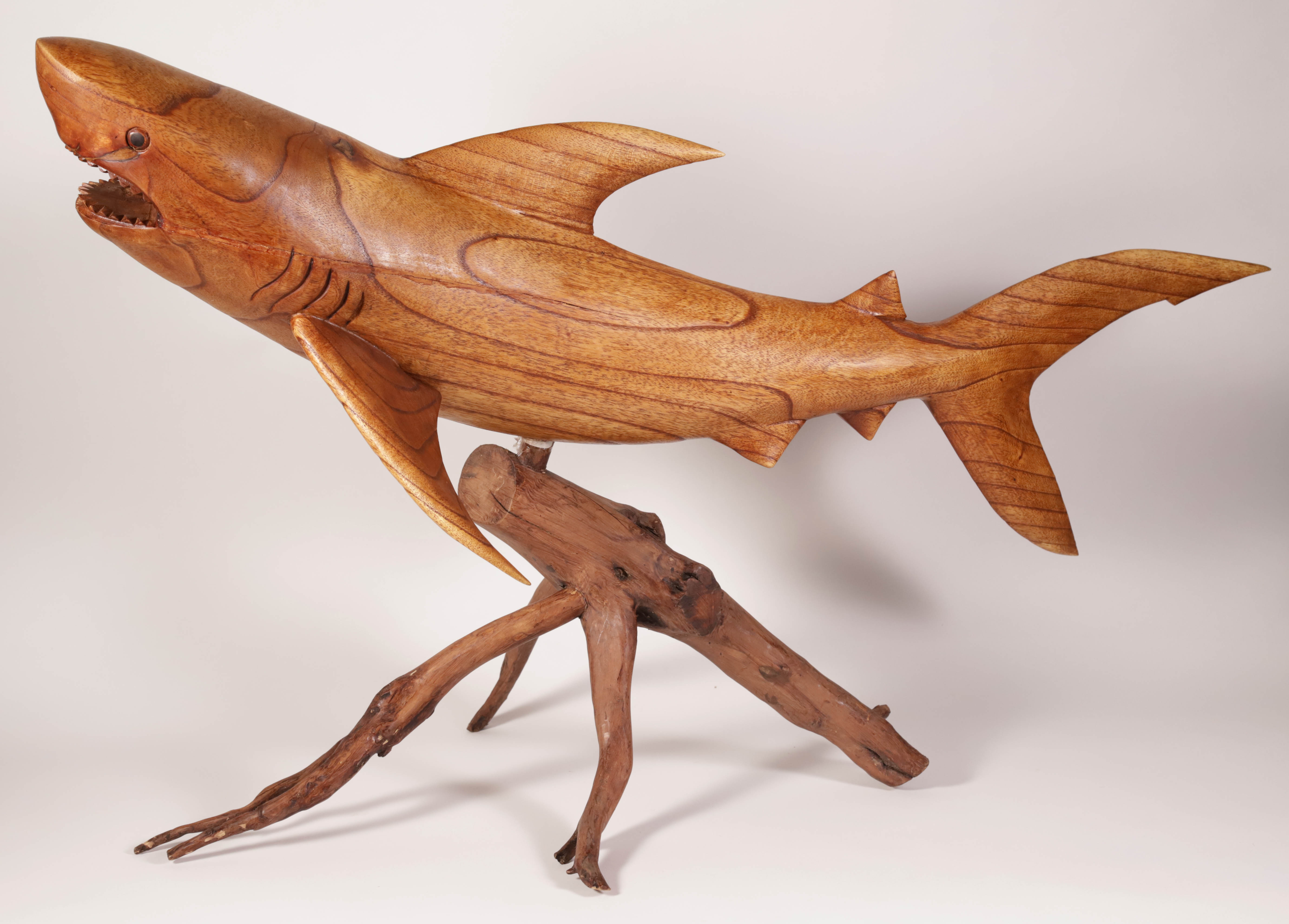 Contemporary Wood Carving of a Great White Shark - Contemporary Wood ...
