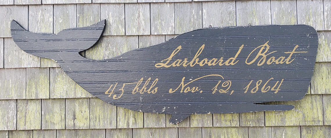 Sperm Whale Whaling Log Sign - Vintage Carved and Painted Whaling Log ...