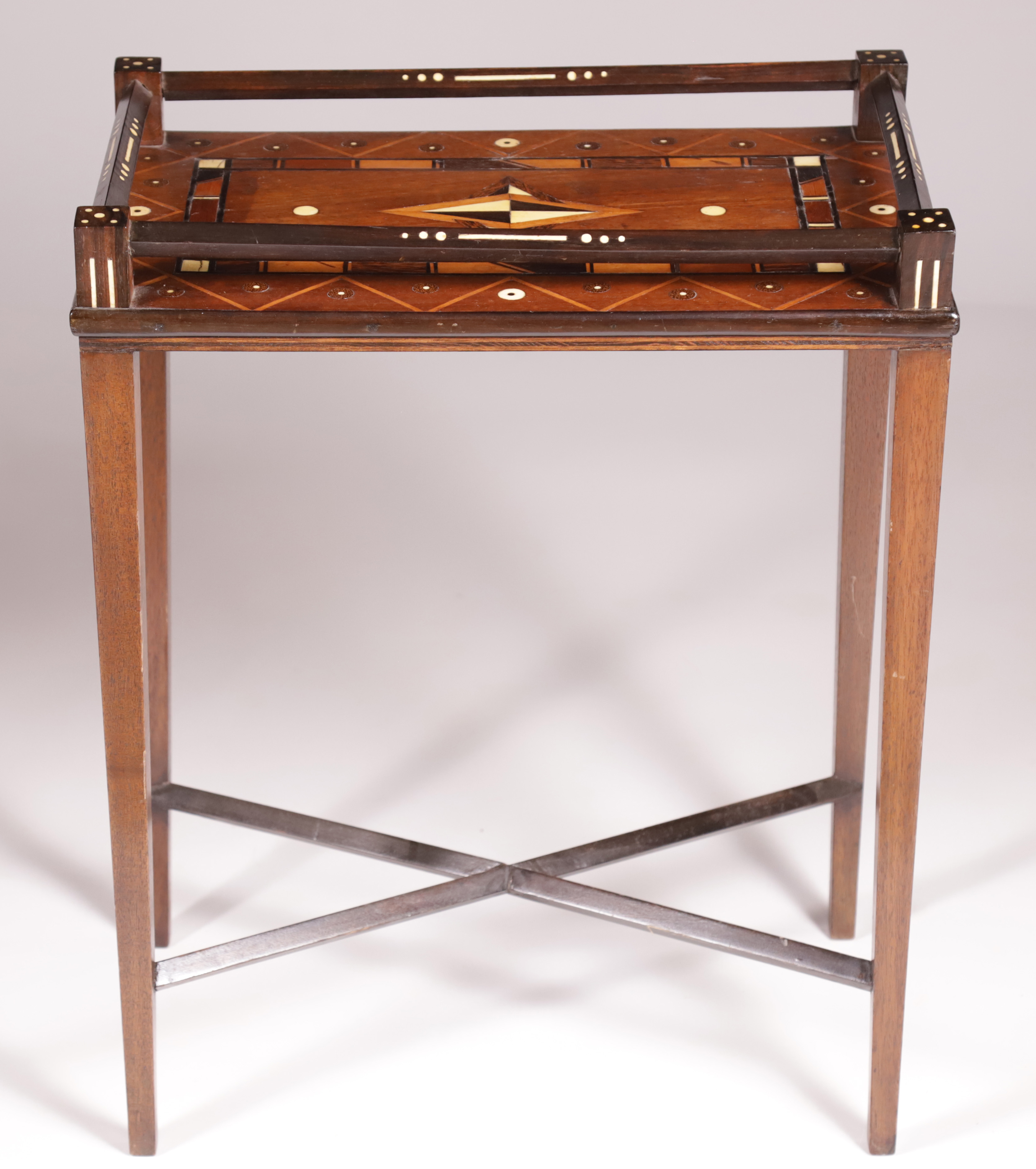 Mariner Made Inlaid Gallery Side Table - Mariner Made Inlaid Antique ...