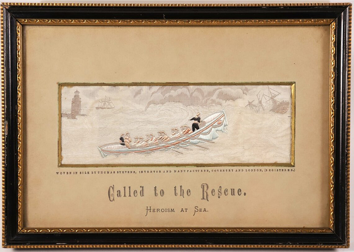 Thomas Stevens Stevengraph Called To The Rescue Heroism At Sea 19th ...