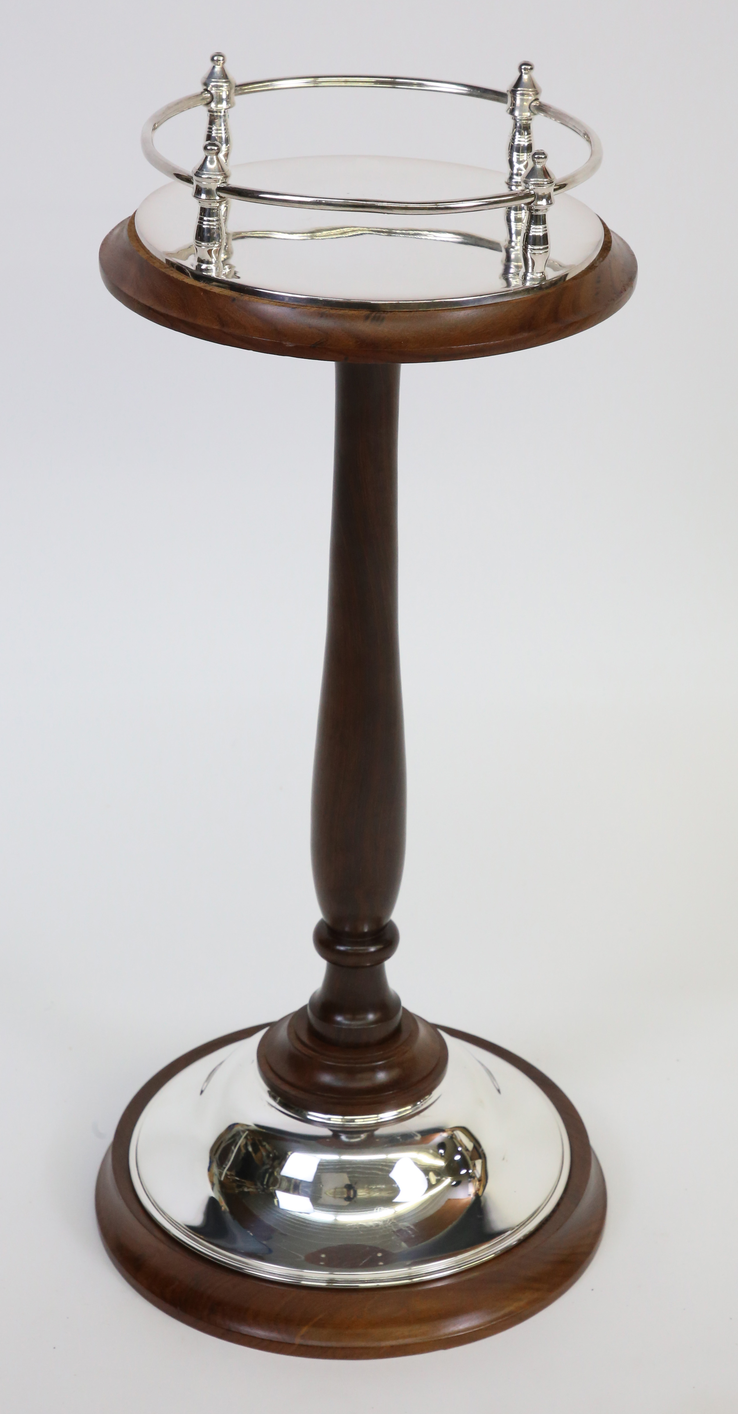 Contemporary Silver Plate and Wood Brandy Stand - Contemporary Silver ...