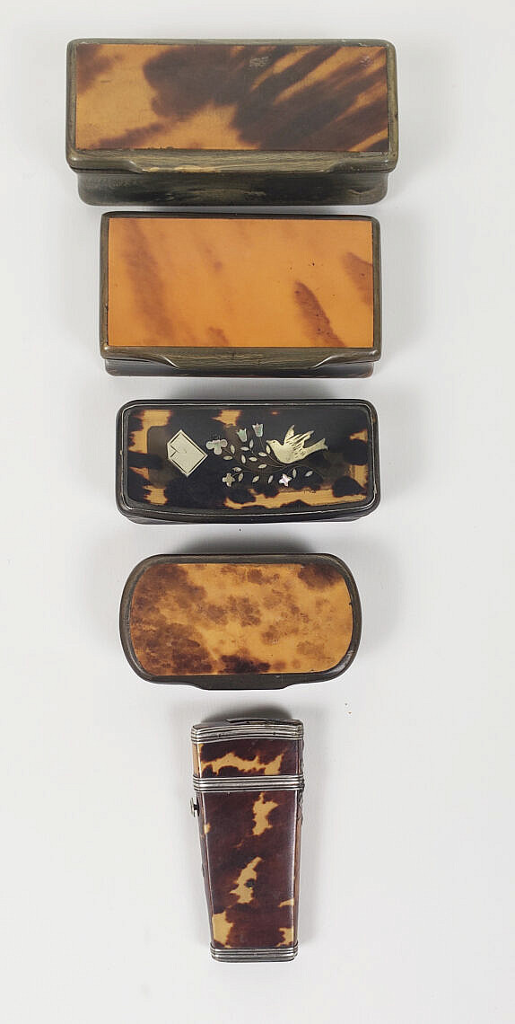Antique British Regency Tortoiseshell Boxes - Group of British Regency ...