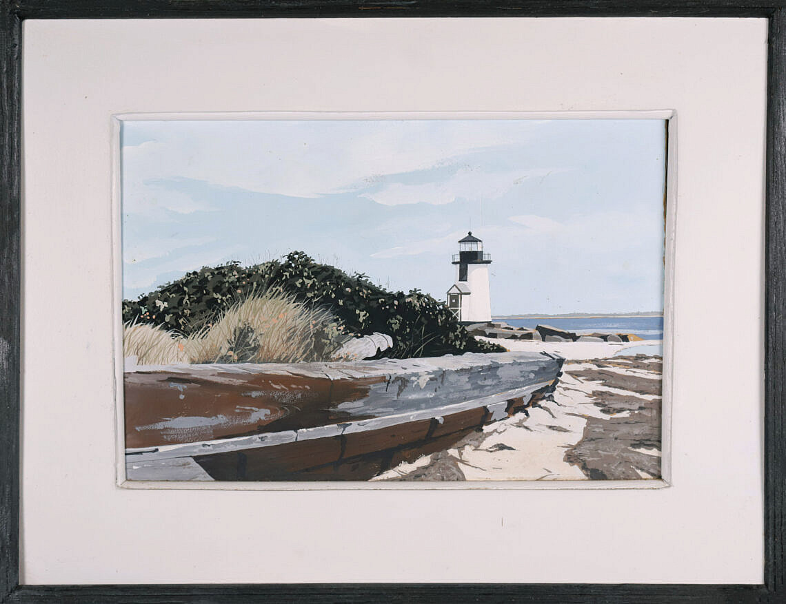 John Austin ( American 1918-2001) Tempera On Artist Board Brant Point ...