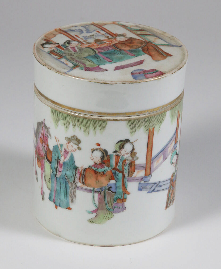 Mandarin Porcelain Covered Jar 19th Century - Mandarin Porcelain ...
