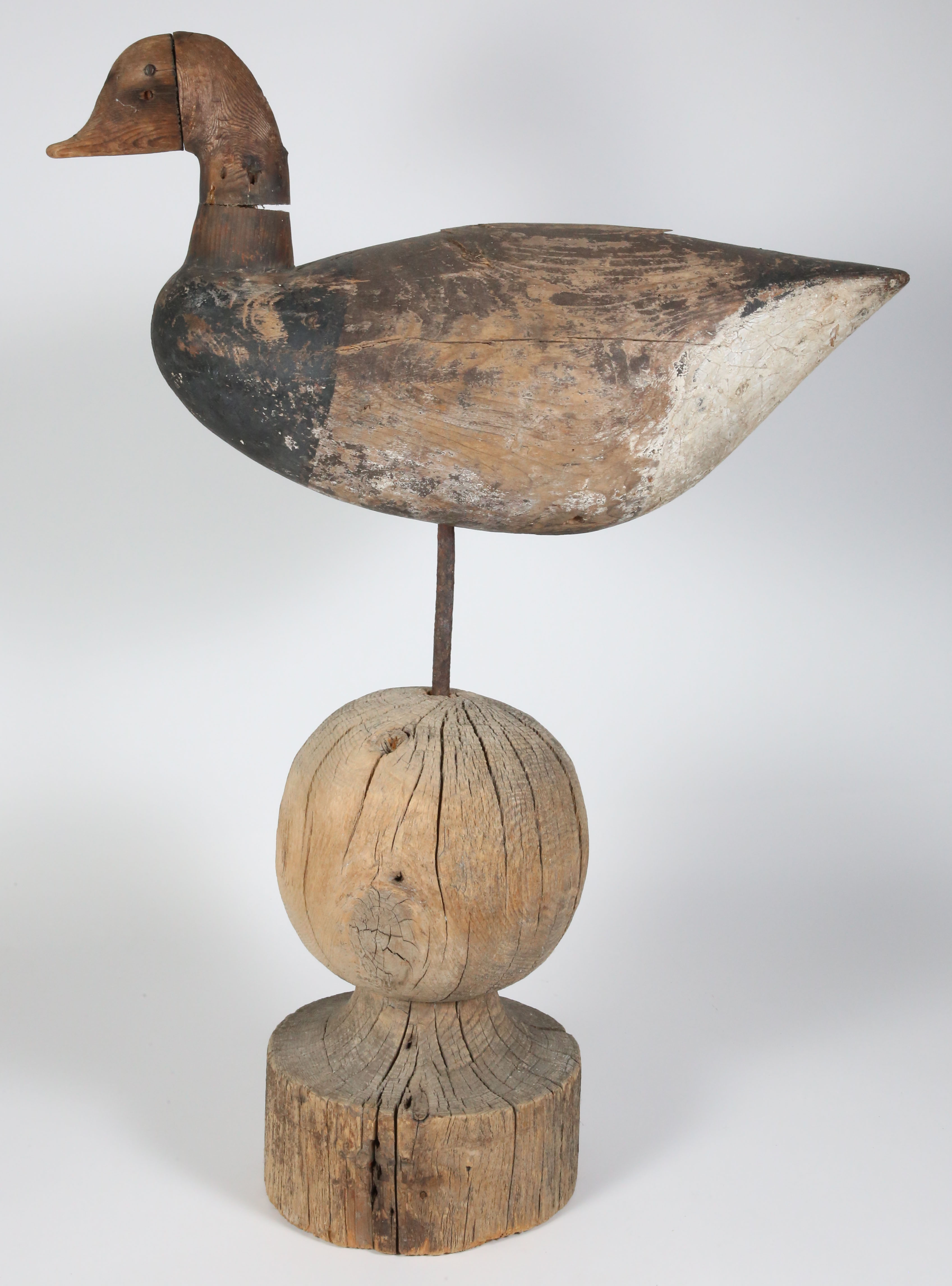 Brant Decoy 19th Century - Brant Decoy Mounted on a Wood Sphere, 19th ...