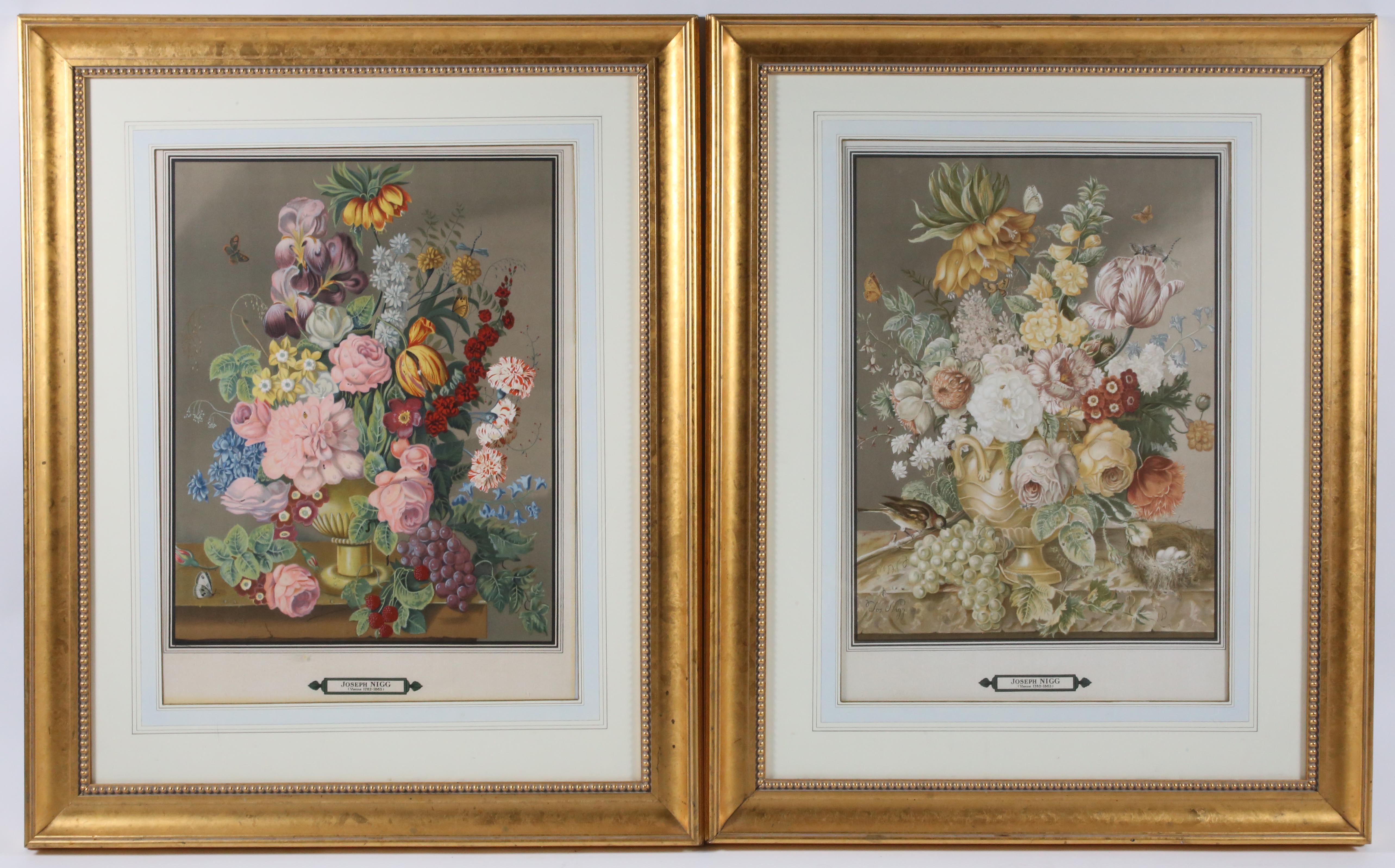 Pair of Floral Prints After Joseph Nigg, early 20th Century - Rafael ...
