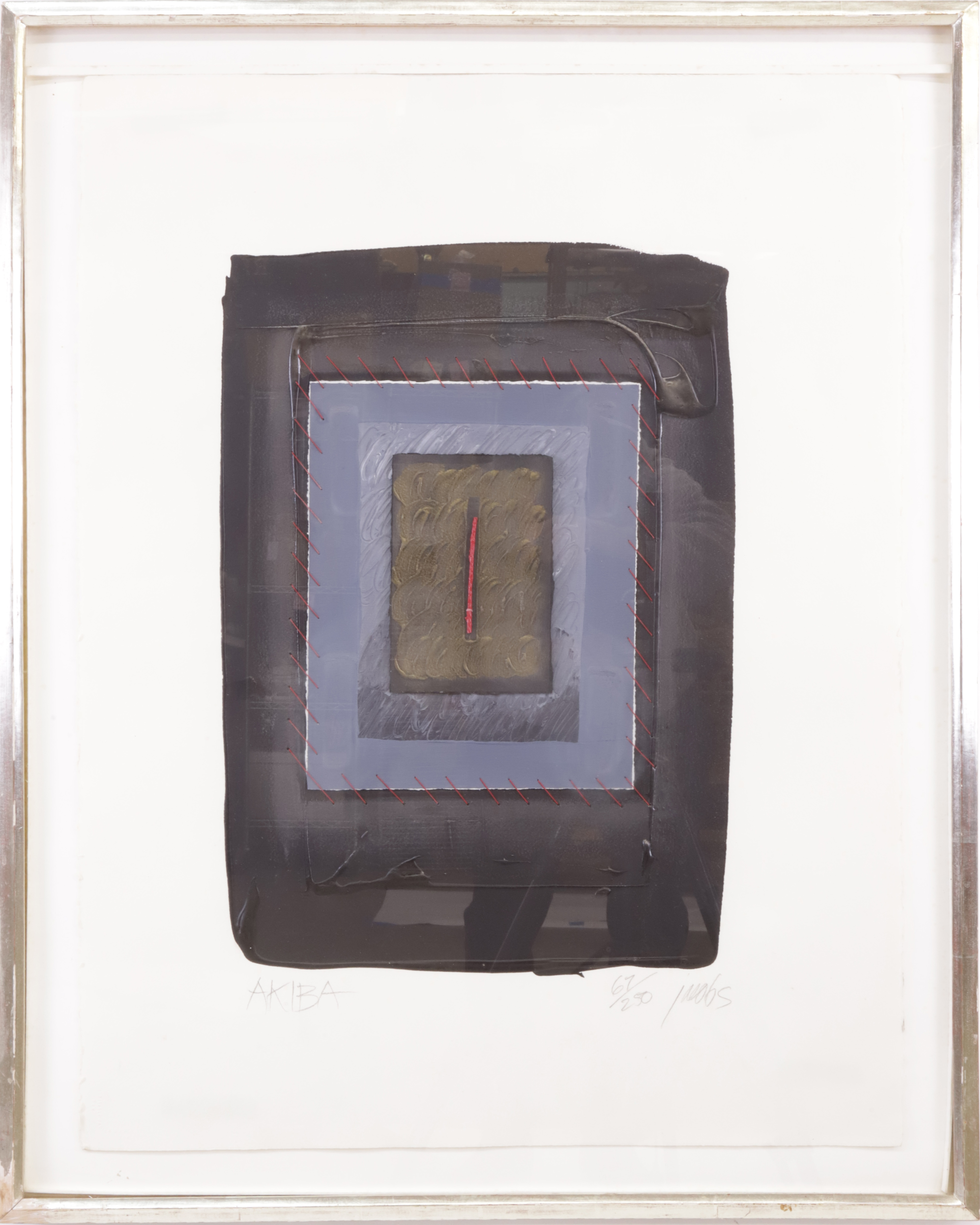 Harold Jacobs Akiba Limited Editon #67/250 Abstract Mixed Media Collage ...