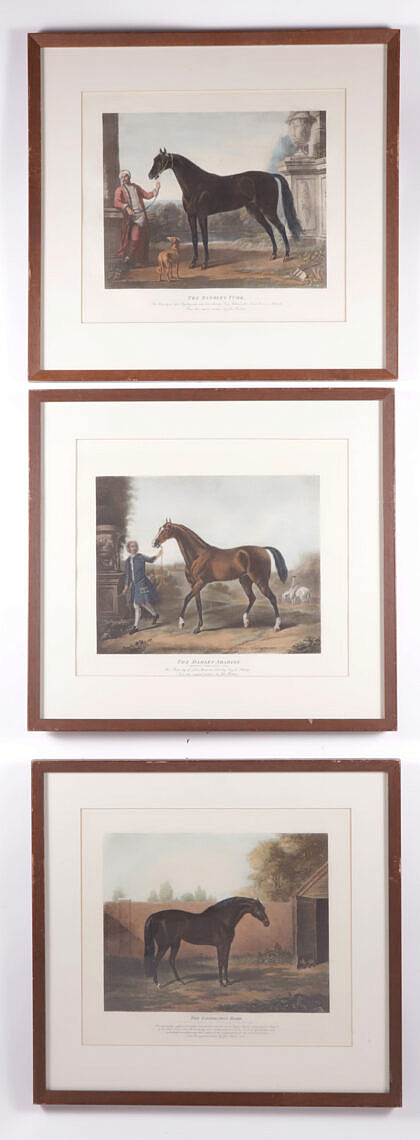 Group of Three 19th Century English Equestrian Horses with Their ...