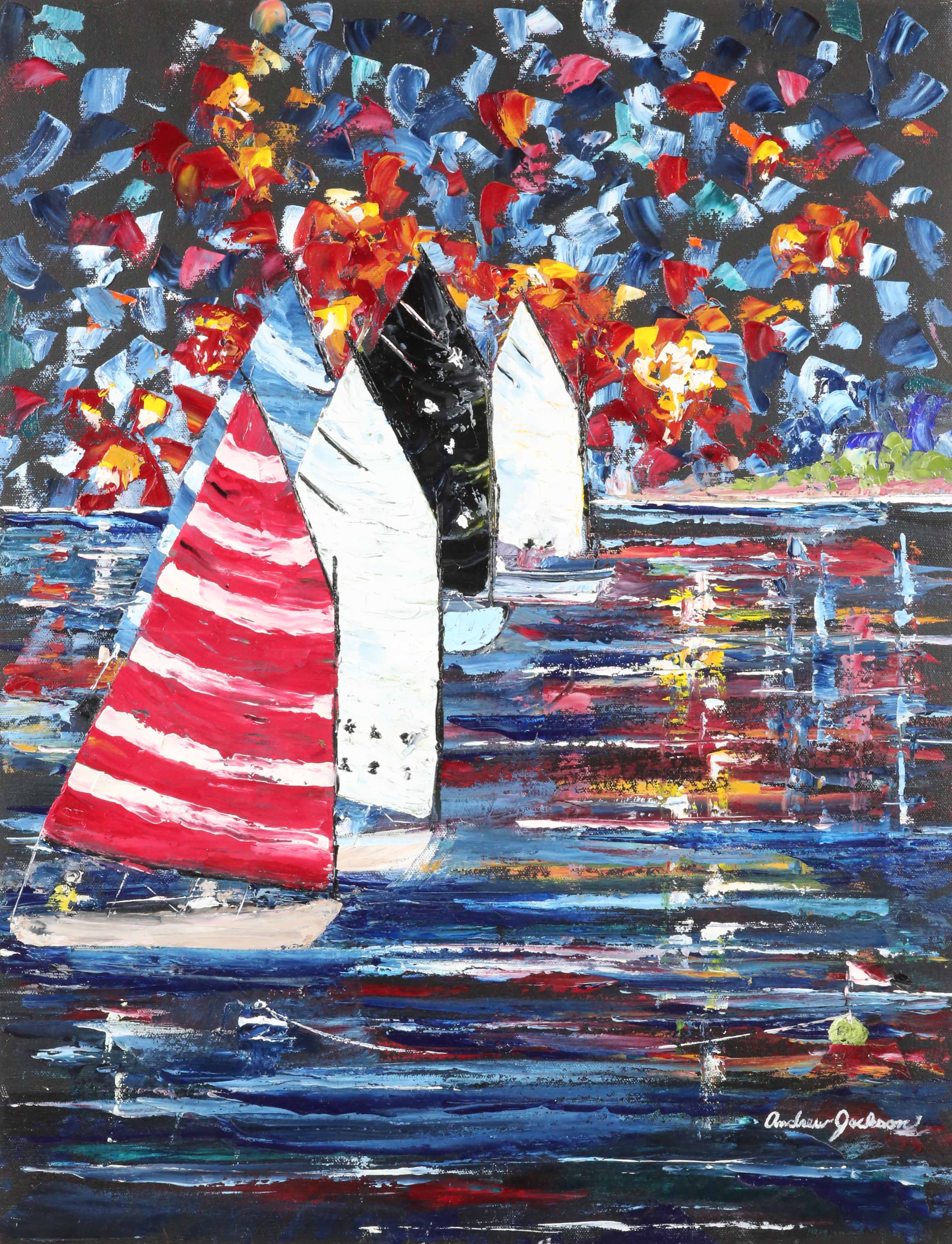 Andrew Jackson Oil on Canvas "A Sparkling Finish" - Andrew Jackson Oil ...