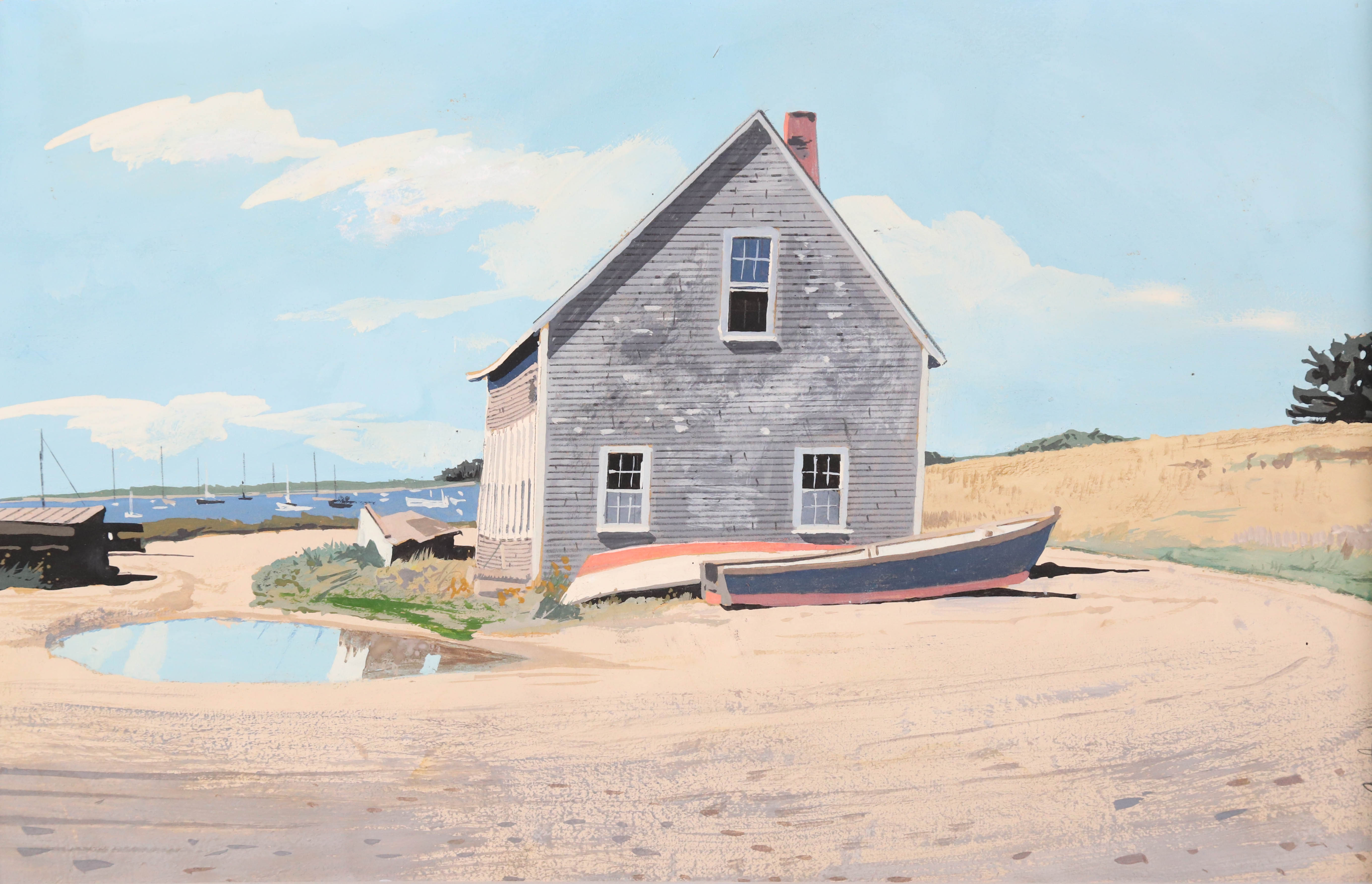 John Austin Tempera on Board "View of Washington Street Extension ...