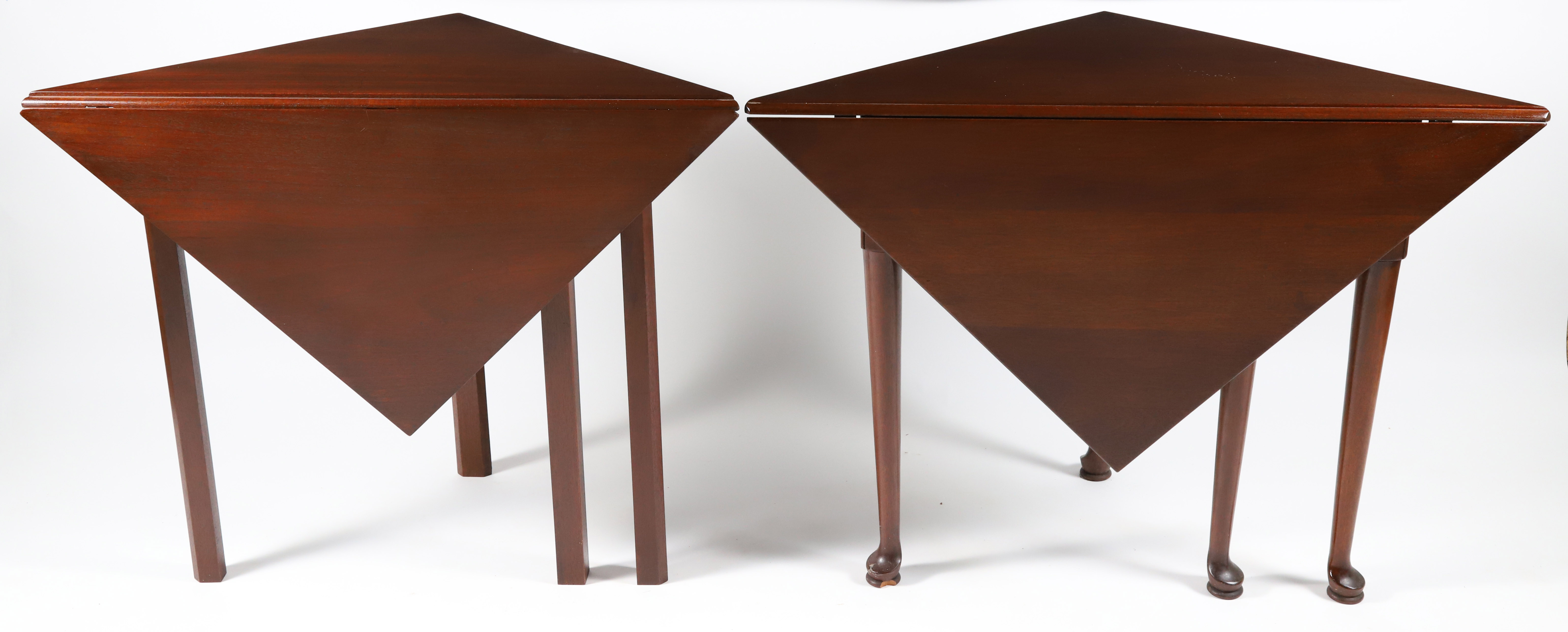 Two Mahogany Envelope Tables 20th Century - Two Mahogany Envelope ...