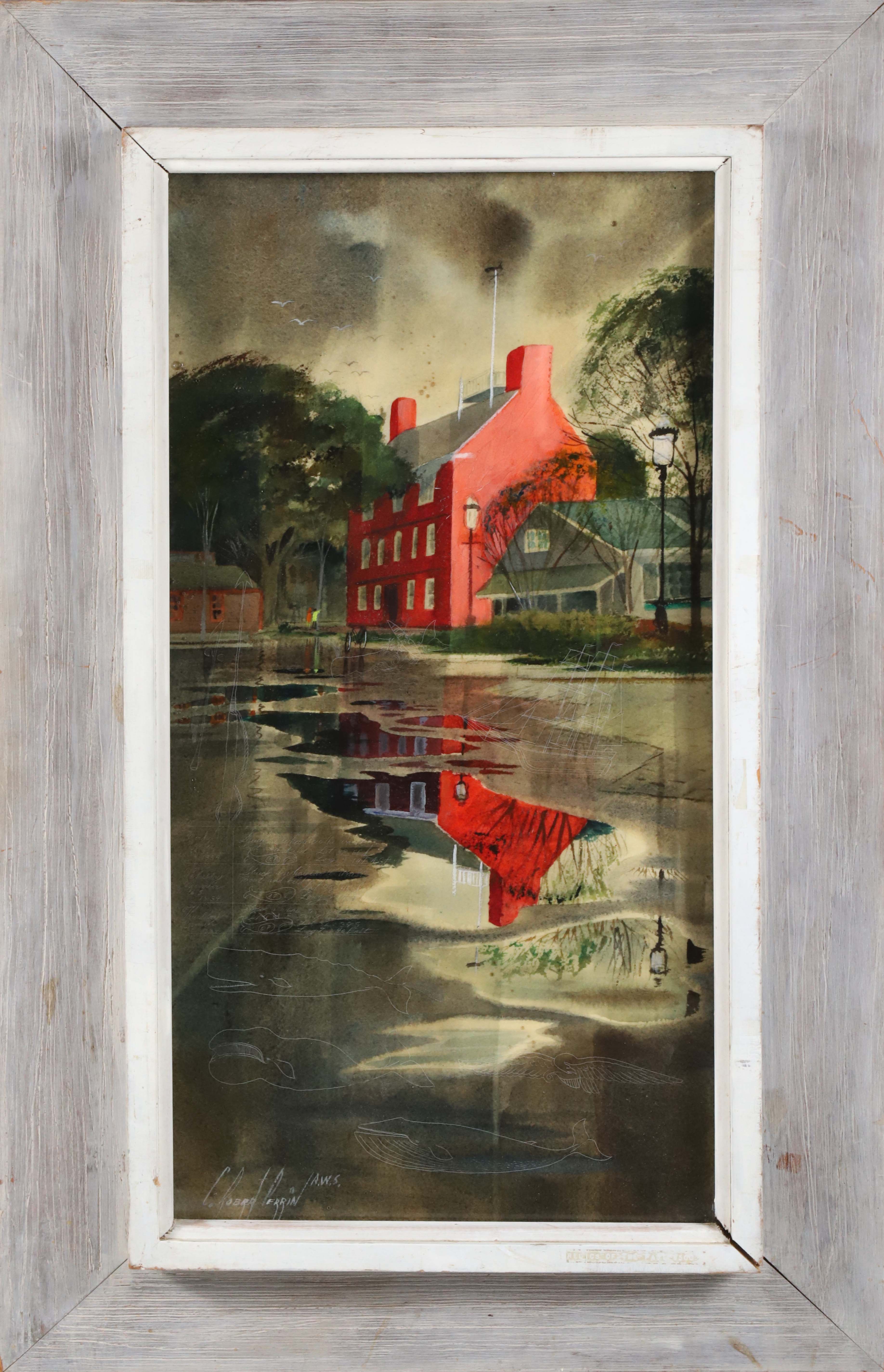 C. Robert Perrin Watercolor "Relics of the Past" circa 1966 - C. Robert ...