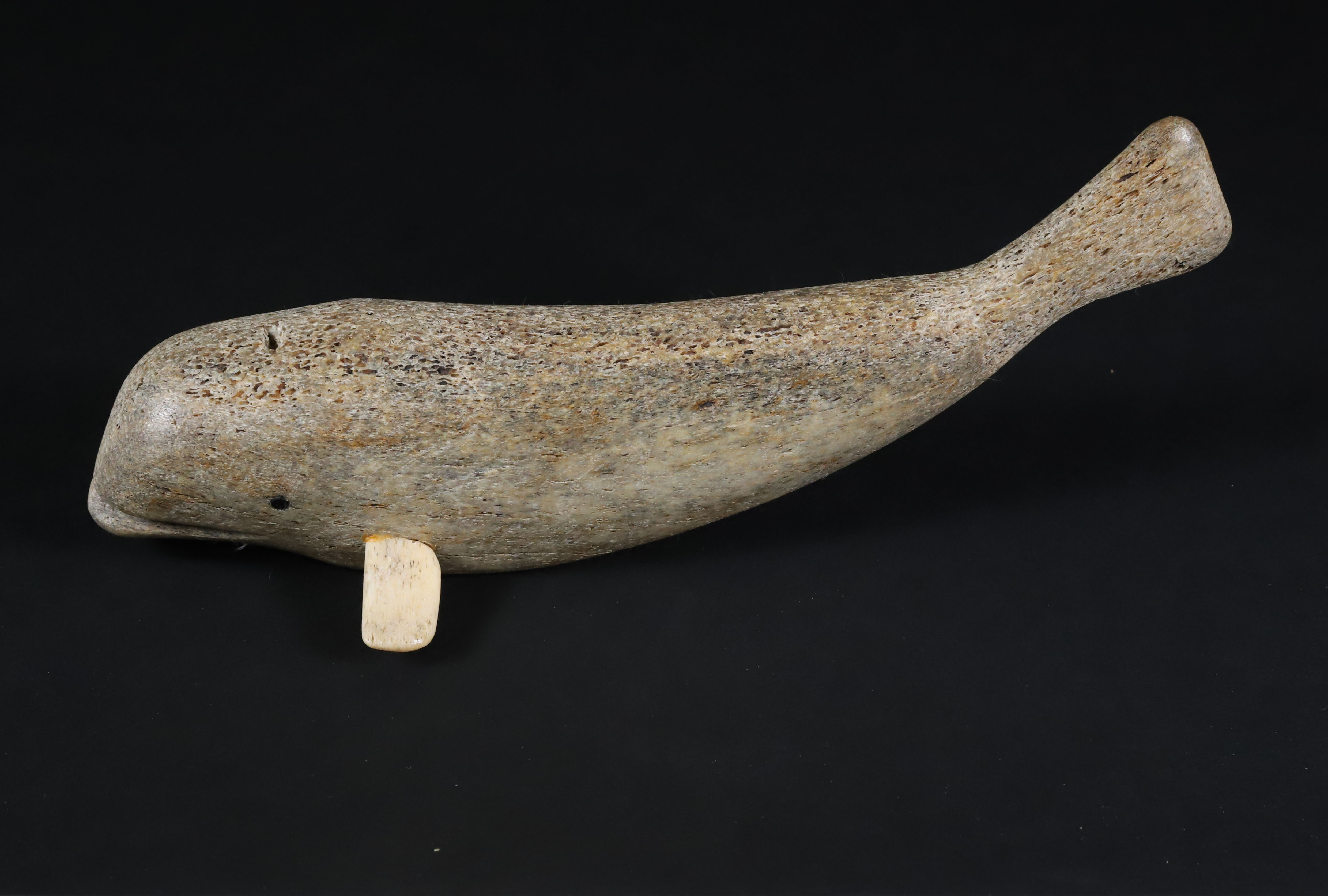 Antique Inuit Carved Whalebone Sperm Whale - Antique Inuit Carved ...