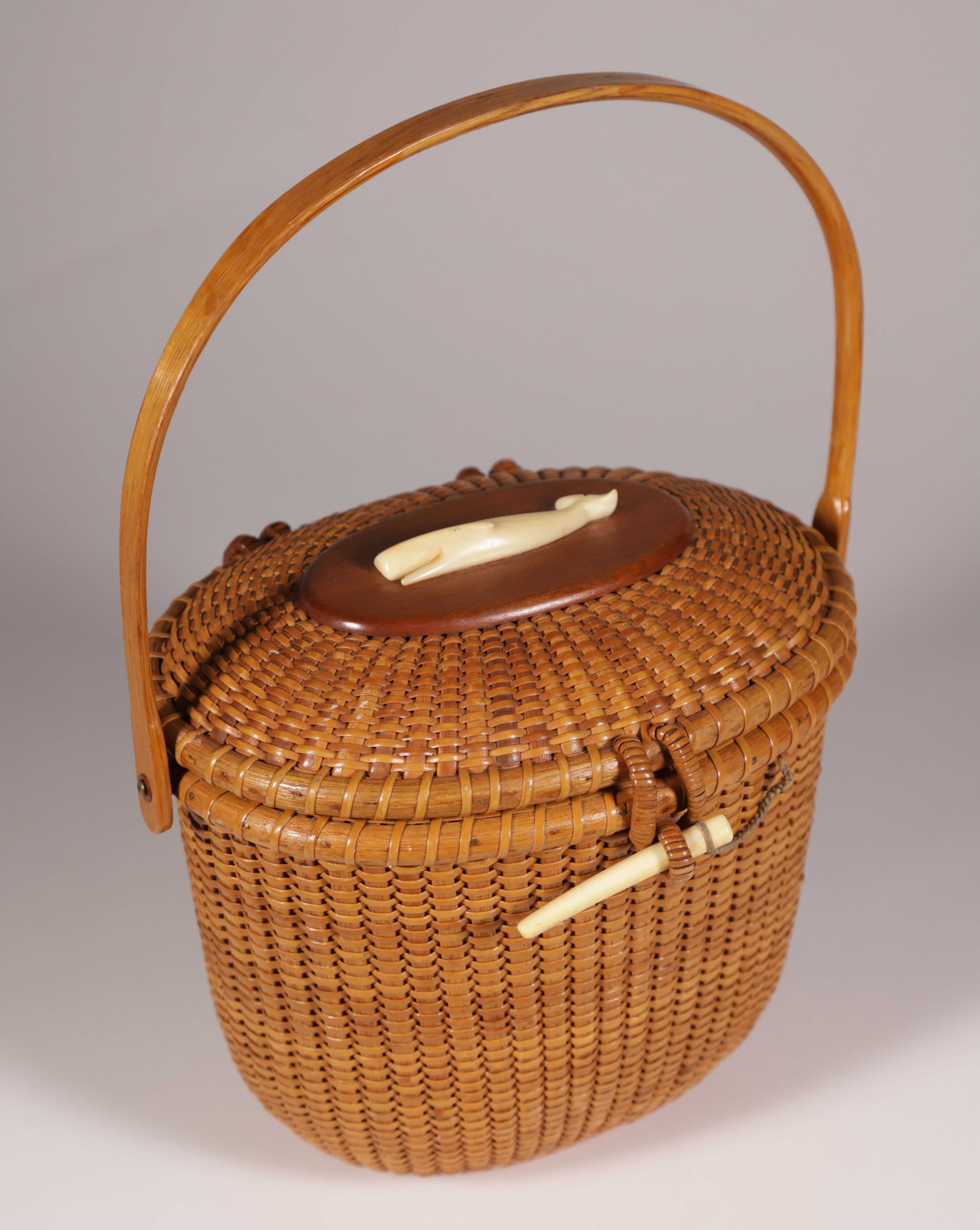Stephen Gibbs Nantucket Friendship Basket Oval Form with Charlie Sayle ...