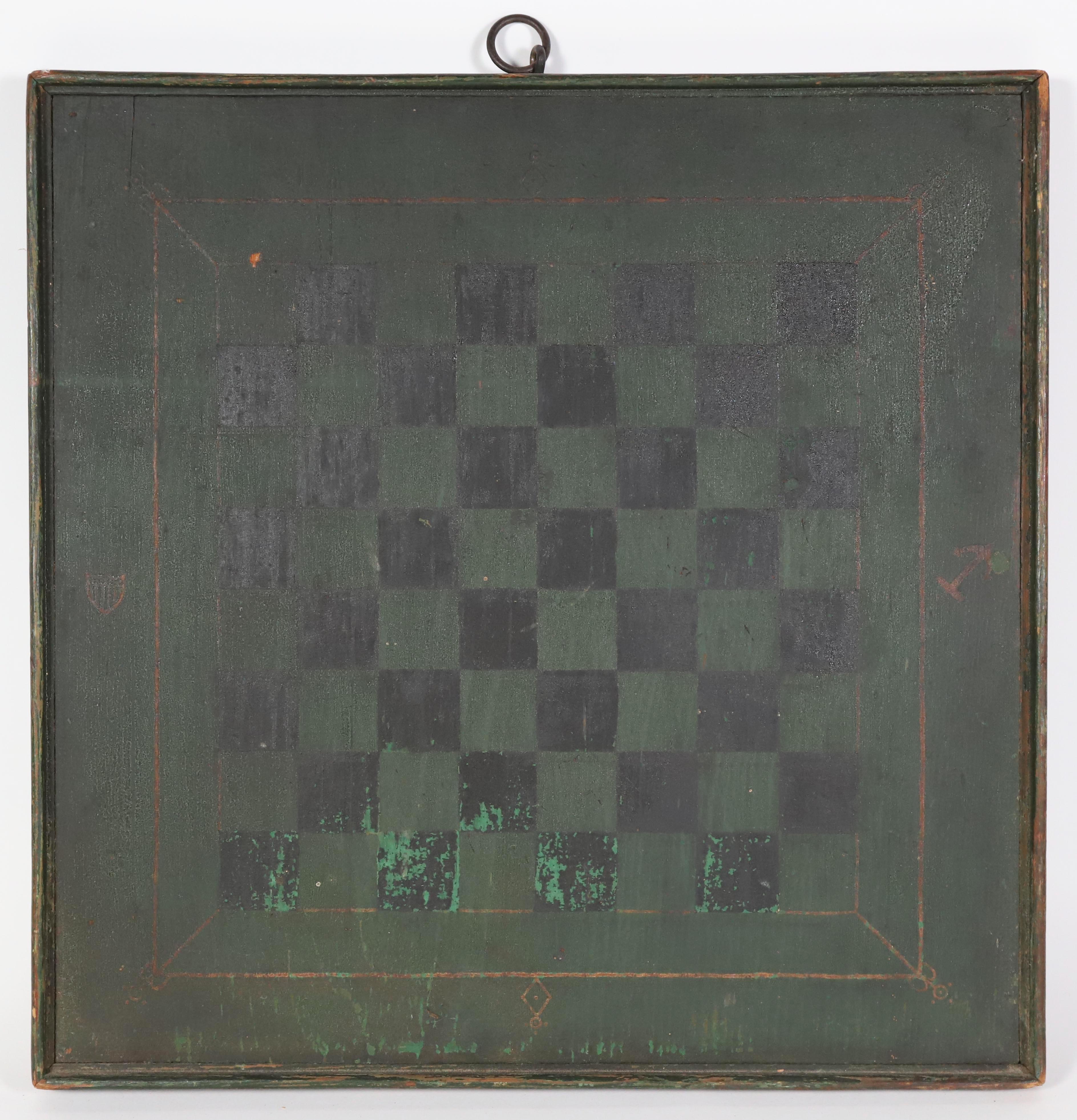 American Folk Art Decorated Game Board early 19th Century - American ...