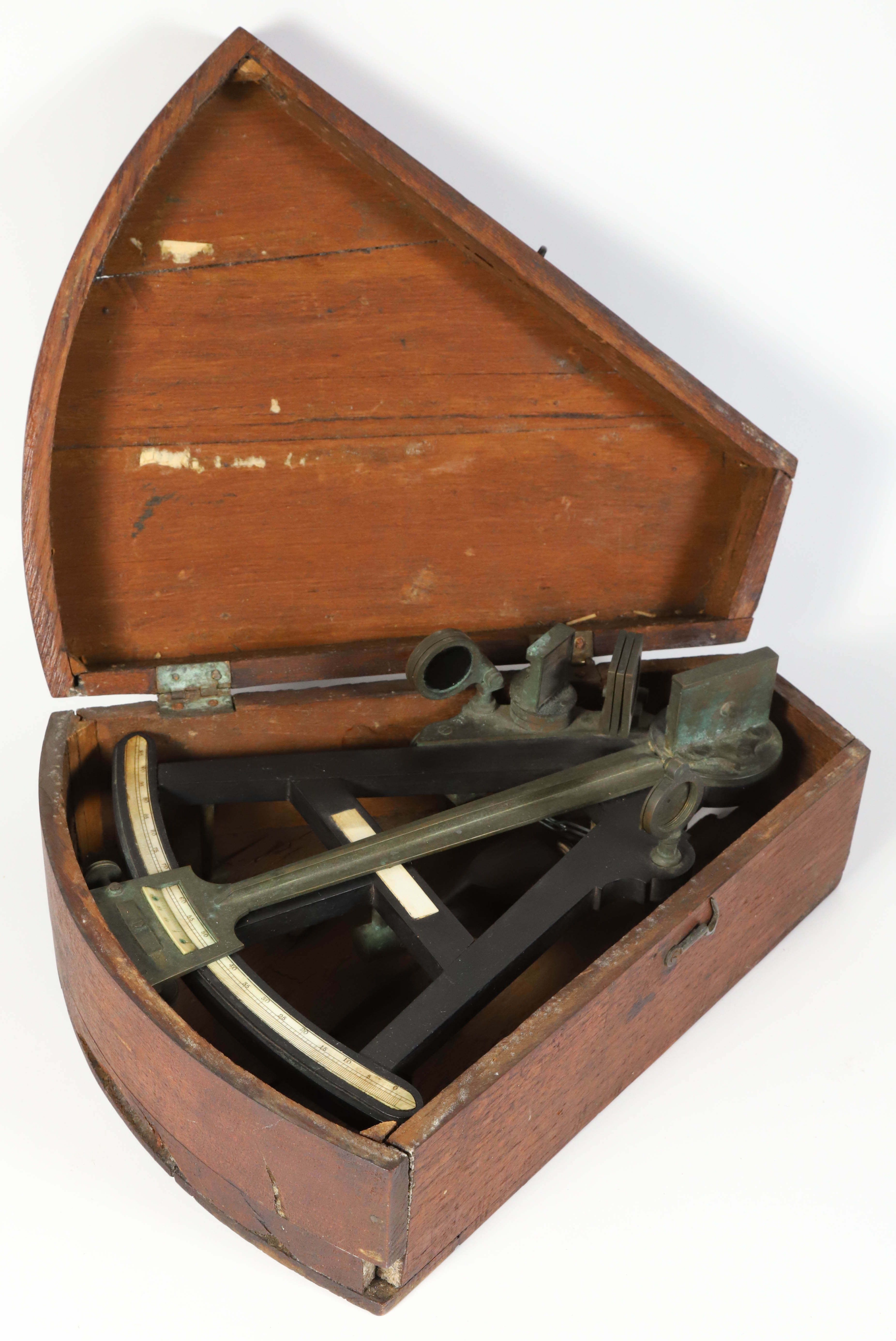 Ebony and Antique Ivory Sextant 19th Century - Ebony and Antique Ivory ...