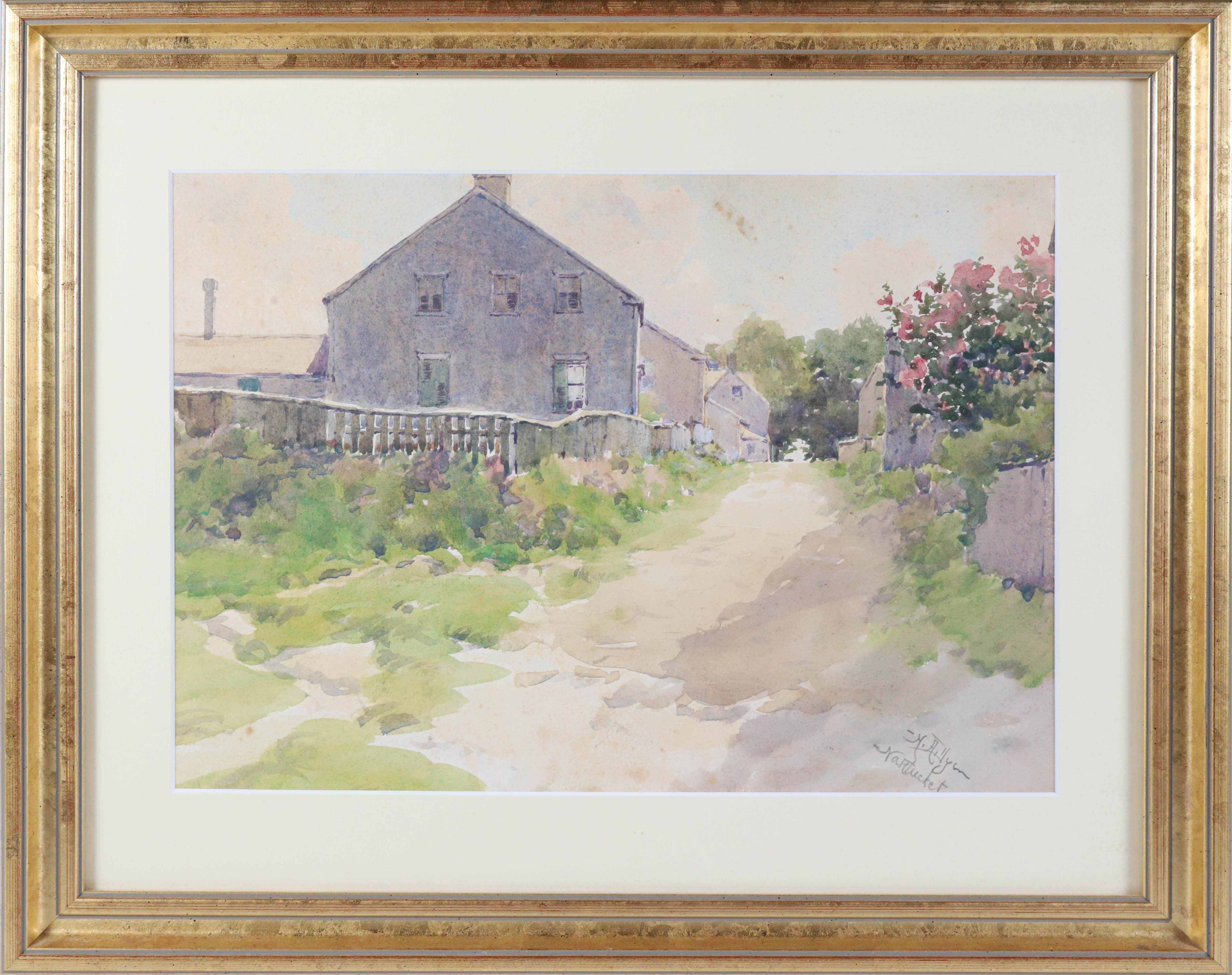 Hezekian Anthony Dyer 1872 1943 Nantucket Watercolor Up Weymouth