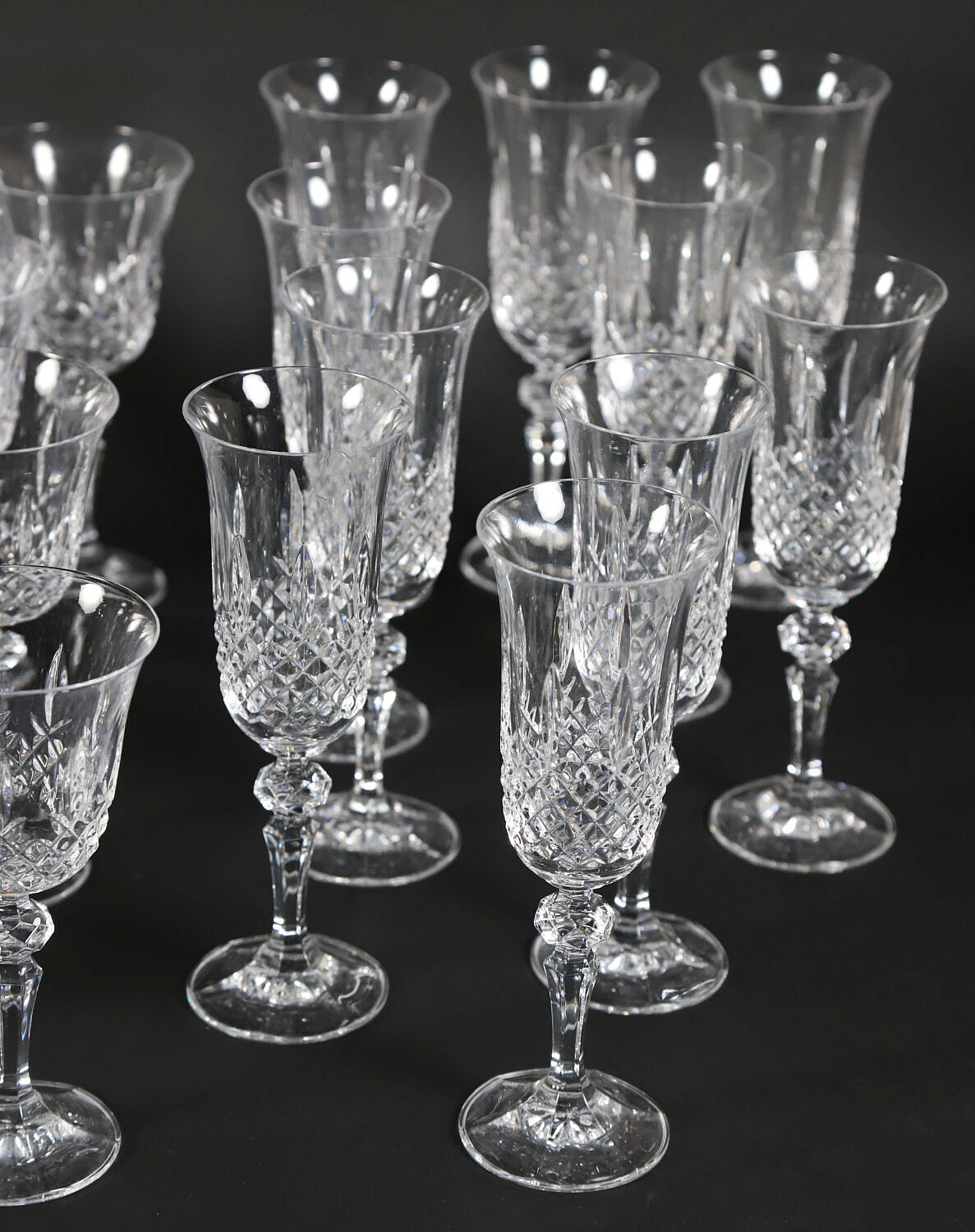 Collection Of Etched Glass Stemware - Rafael Osona Auctions Nantucket, MA