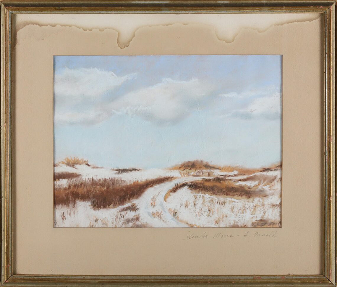 J. Arnold Pastel On Paper Nantucket Landscape "Winter Moors" - Louis ...