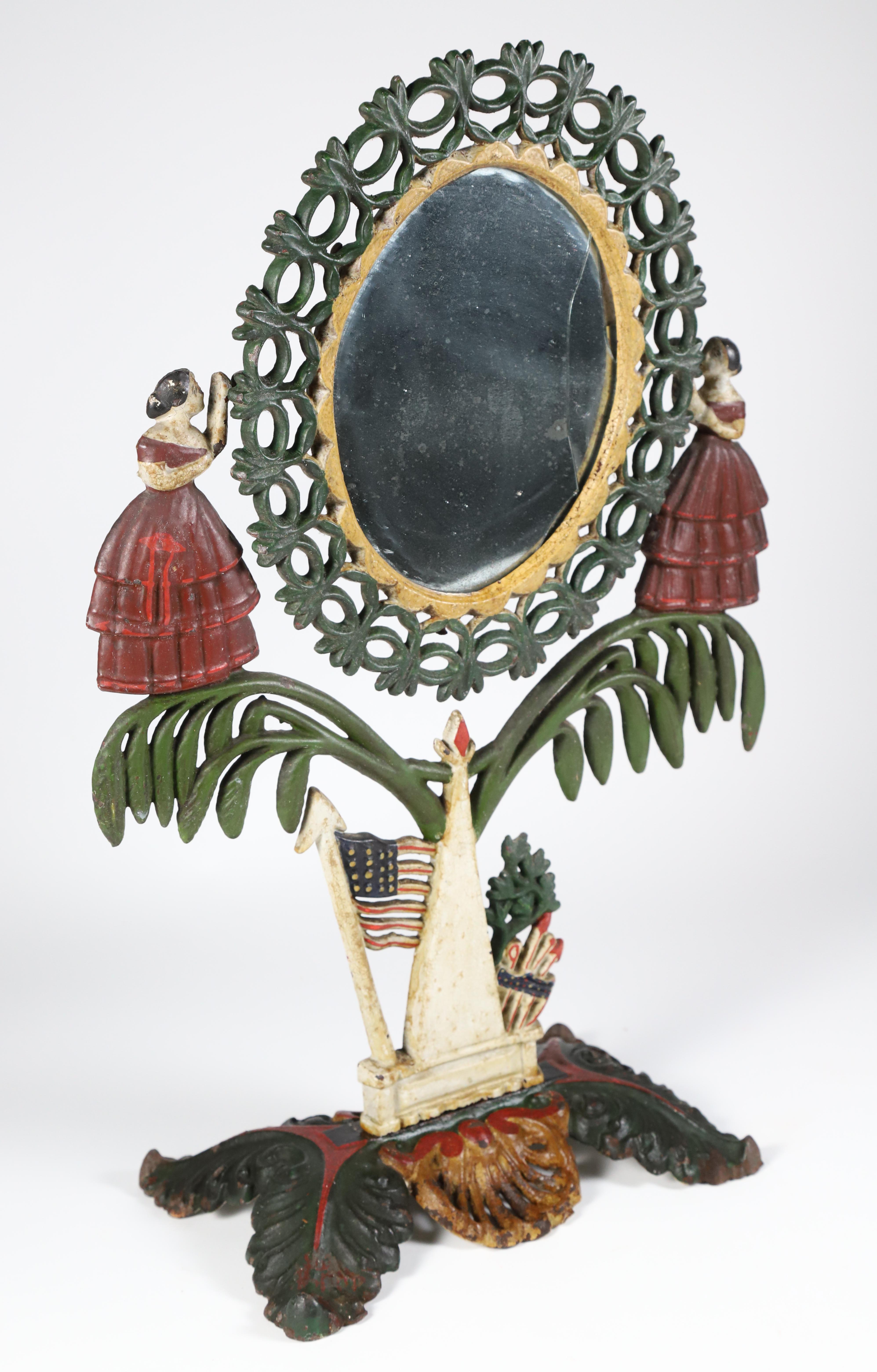 19th Century Cast Iron Polychrome Painted and Decorated Jenny Lind ...