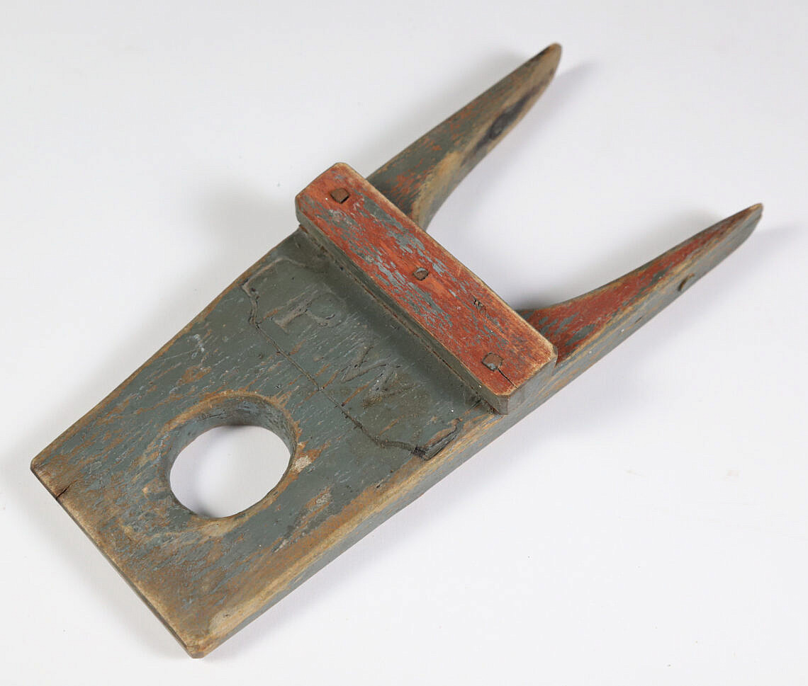 Nantucket Made Paint Decorated Wooden Bootjack Early 19th Century ...