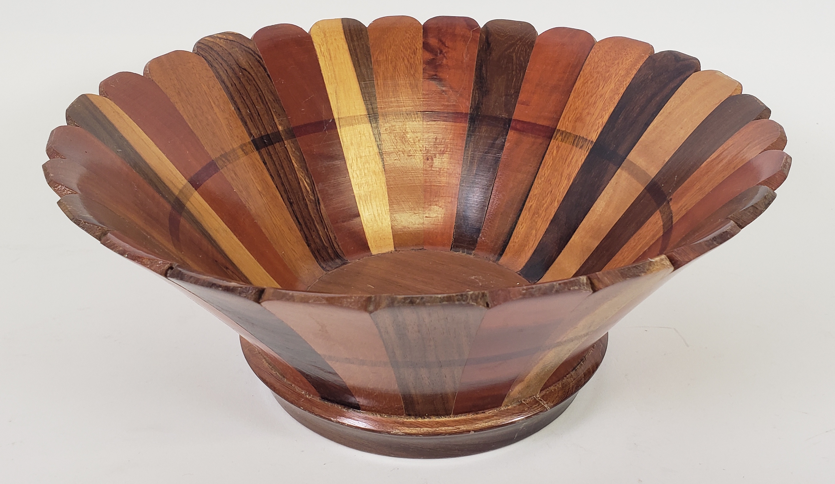 Mid Century Modern Multi Wood Stave Bowl - Mid Century Modern Multi ...
