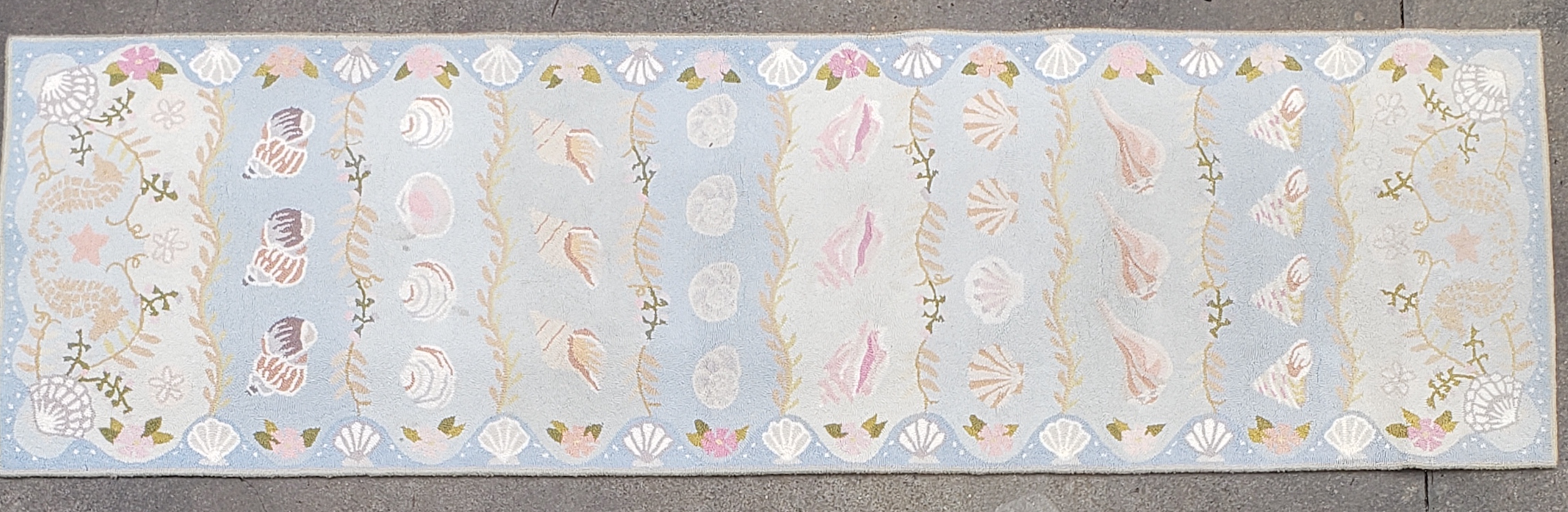 Claire Murray Sea Shell Hooked Rug - Vintage Claire Murray Sea Shell ...