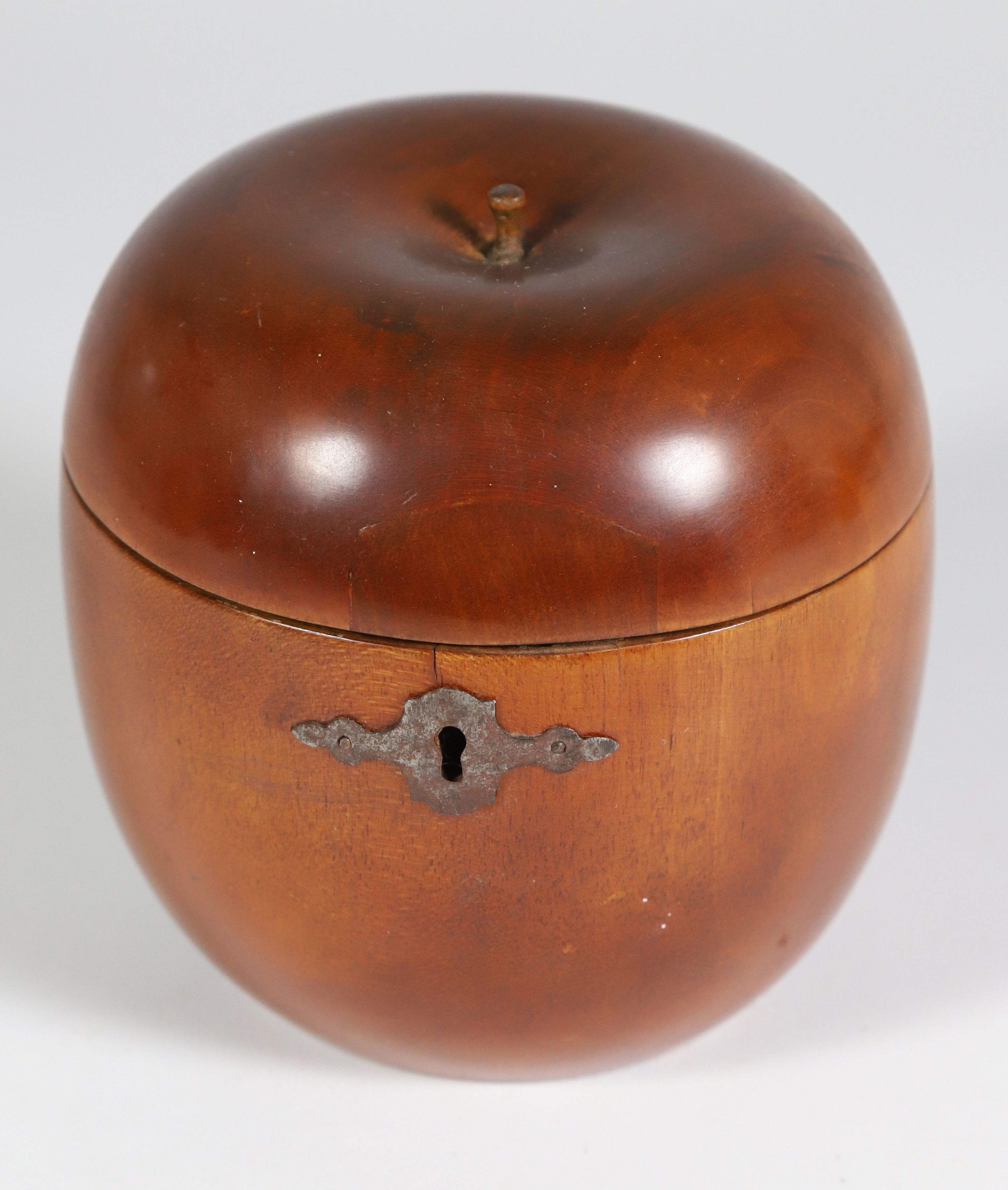 Antique Cherry Wood Apple Form Tea Caddy 18th Century - Antique Cherry ...