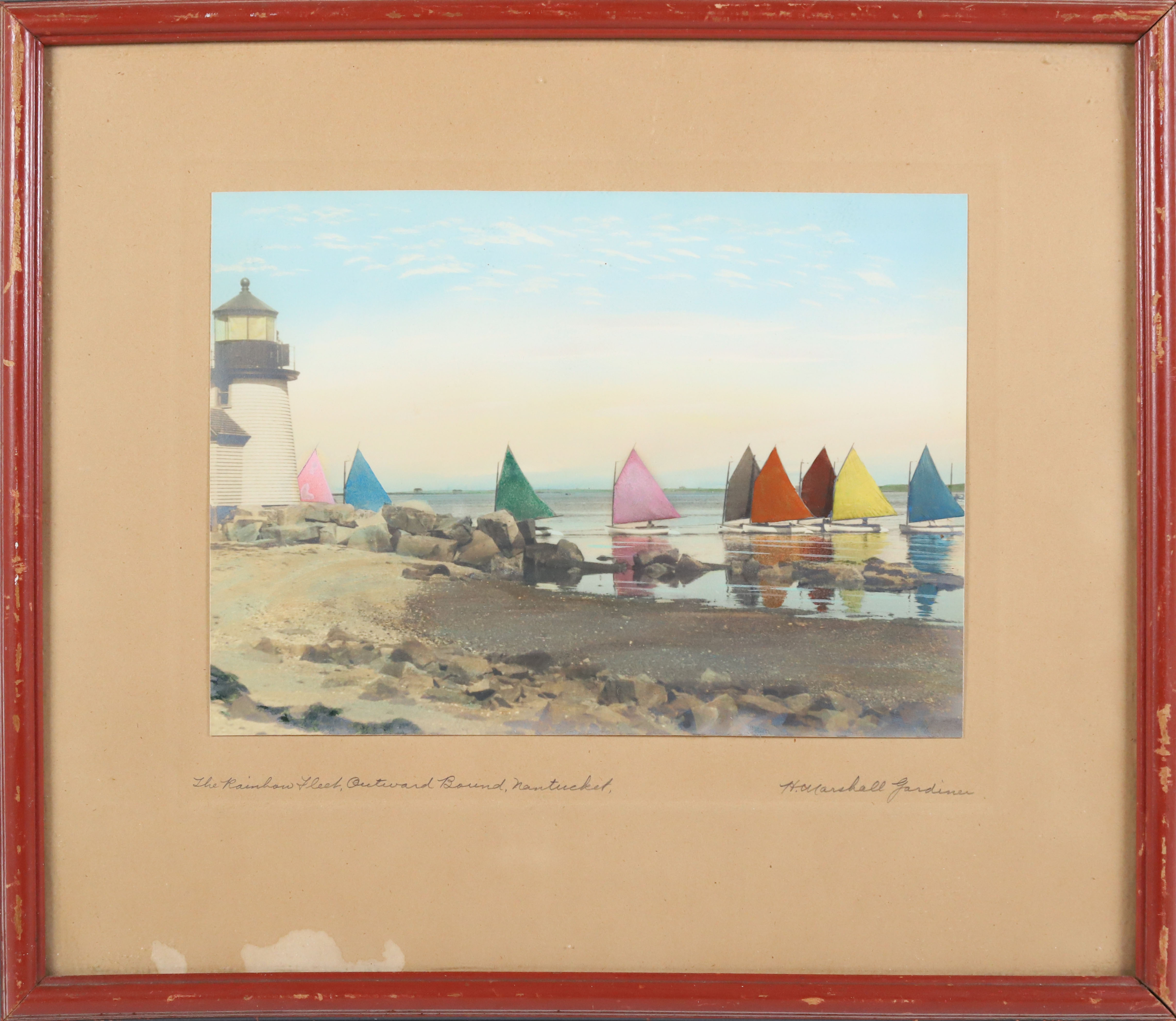 Marshall Gardiner (1884-1942) Hand Tinted Photograph "Rainbow Fleet ...