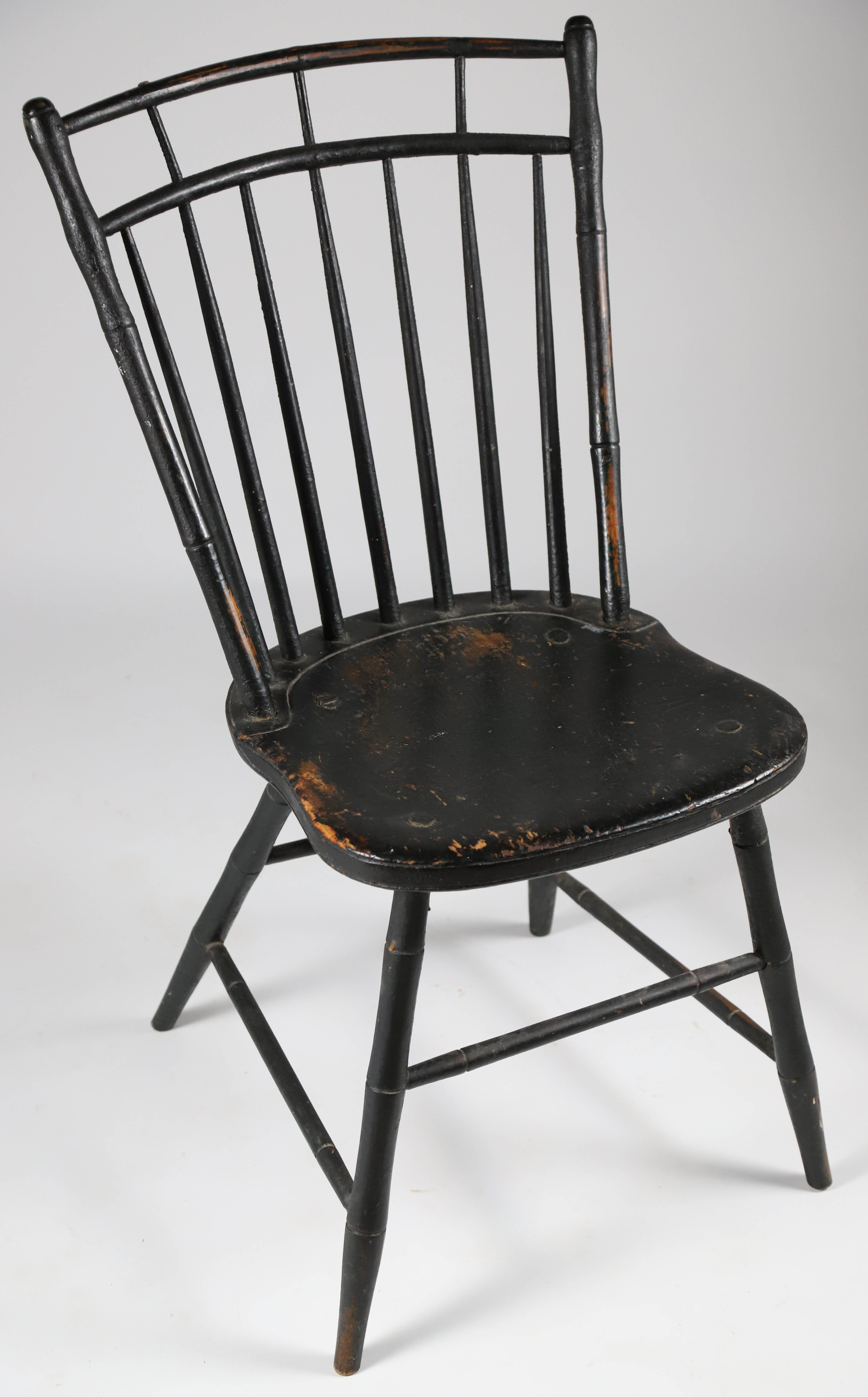 Nantucket Birdcage Windsor Chair in Dark Green Paint Early 19th Century ...