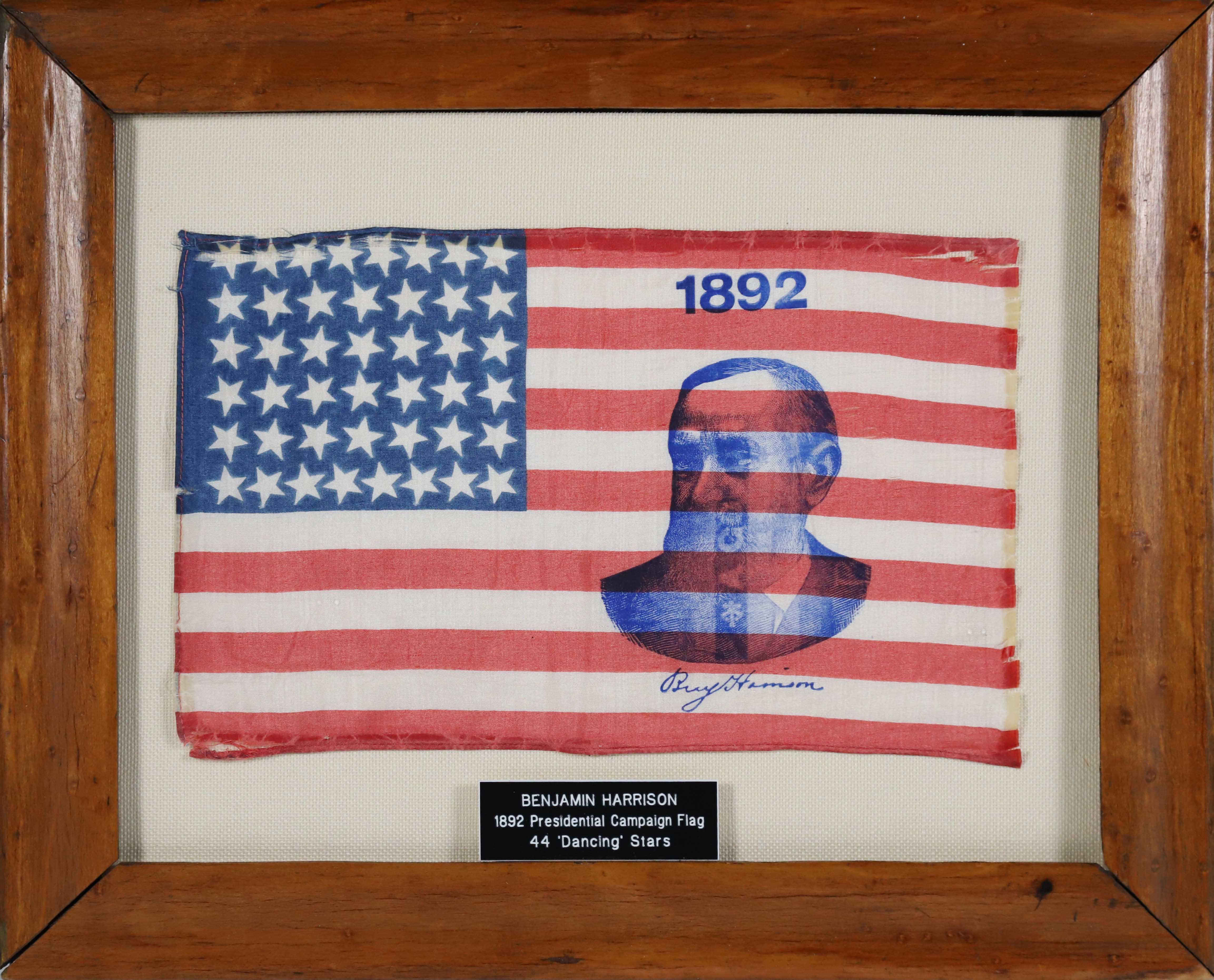 Benjamin Harrison 1892 Presidential Campaign Flag - Benjamin Harrison ...