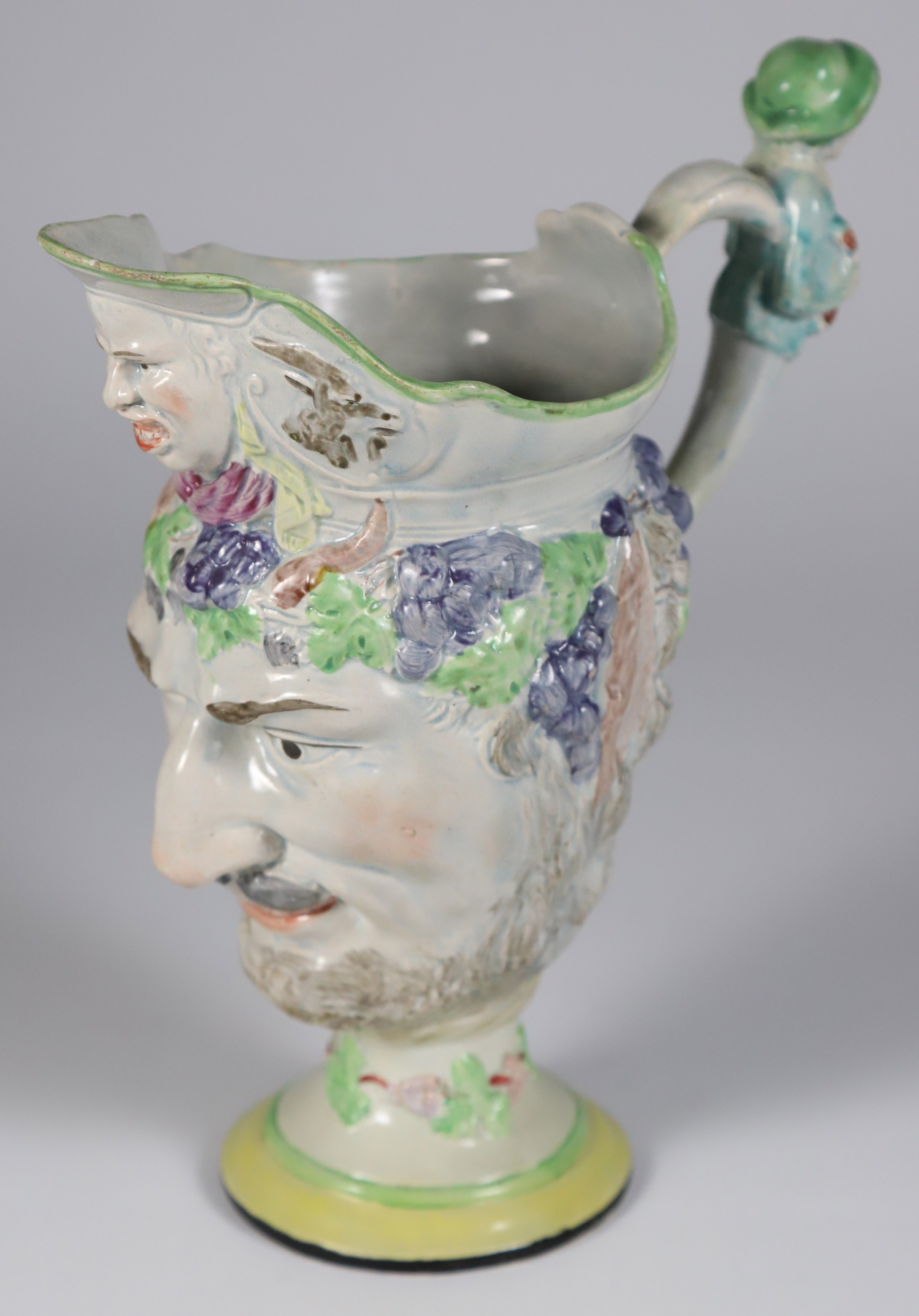 Ralph Wood Prattware Mask Jug "The Head of Bacchus" - Ralph Wood ...