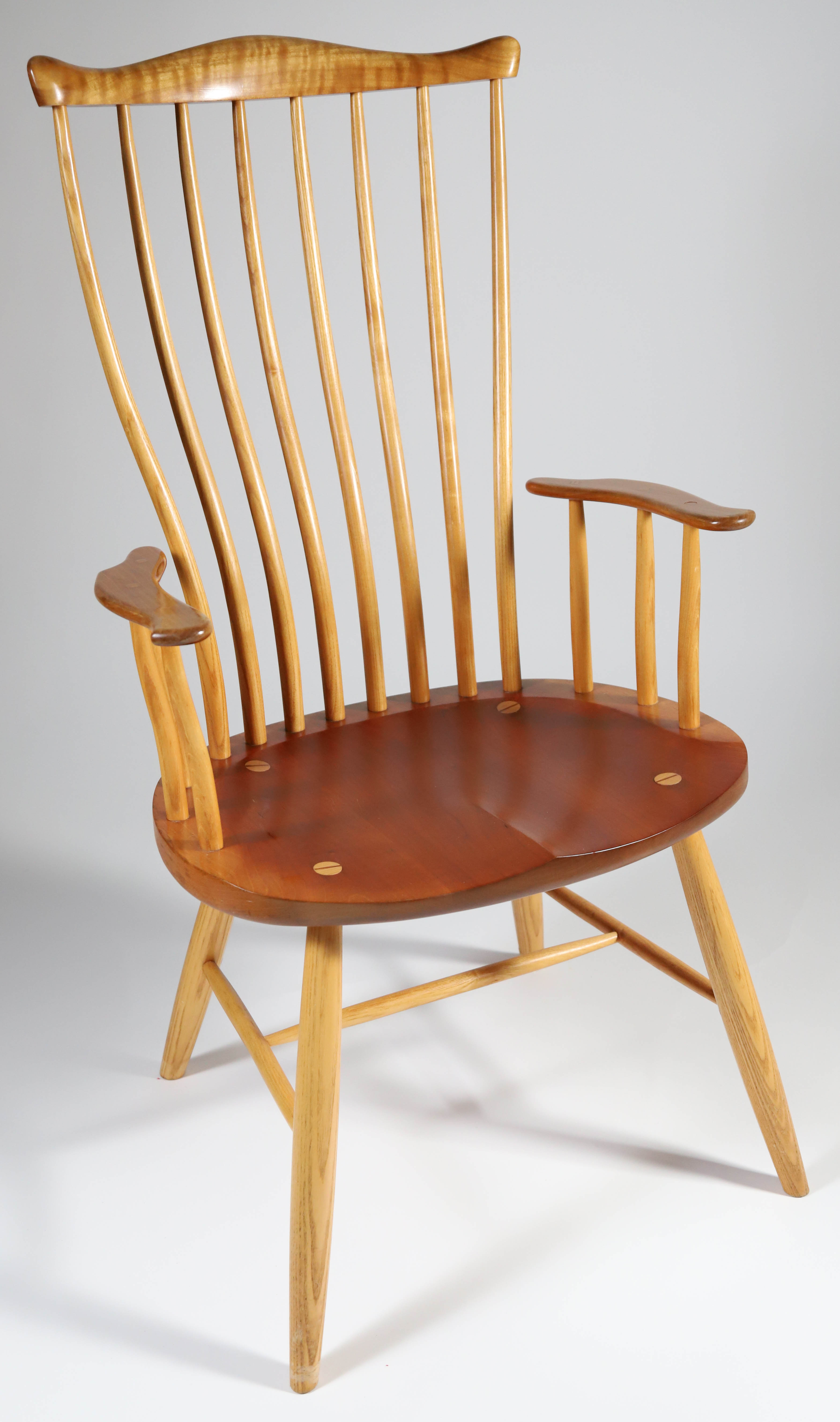 Signed Stephen Swift Cherry and Ash Pomfret Armchair - Signed Stephen ...