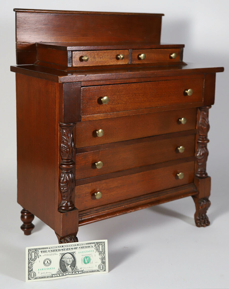 Empire Child Size Hairy Paw Foot Miniature Chest in Mahogany 19th ...