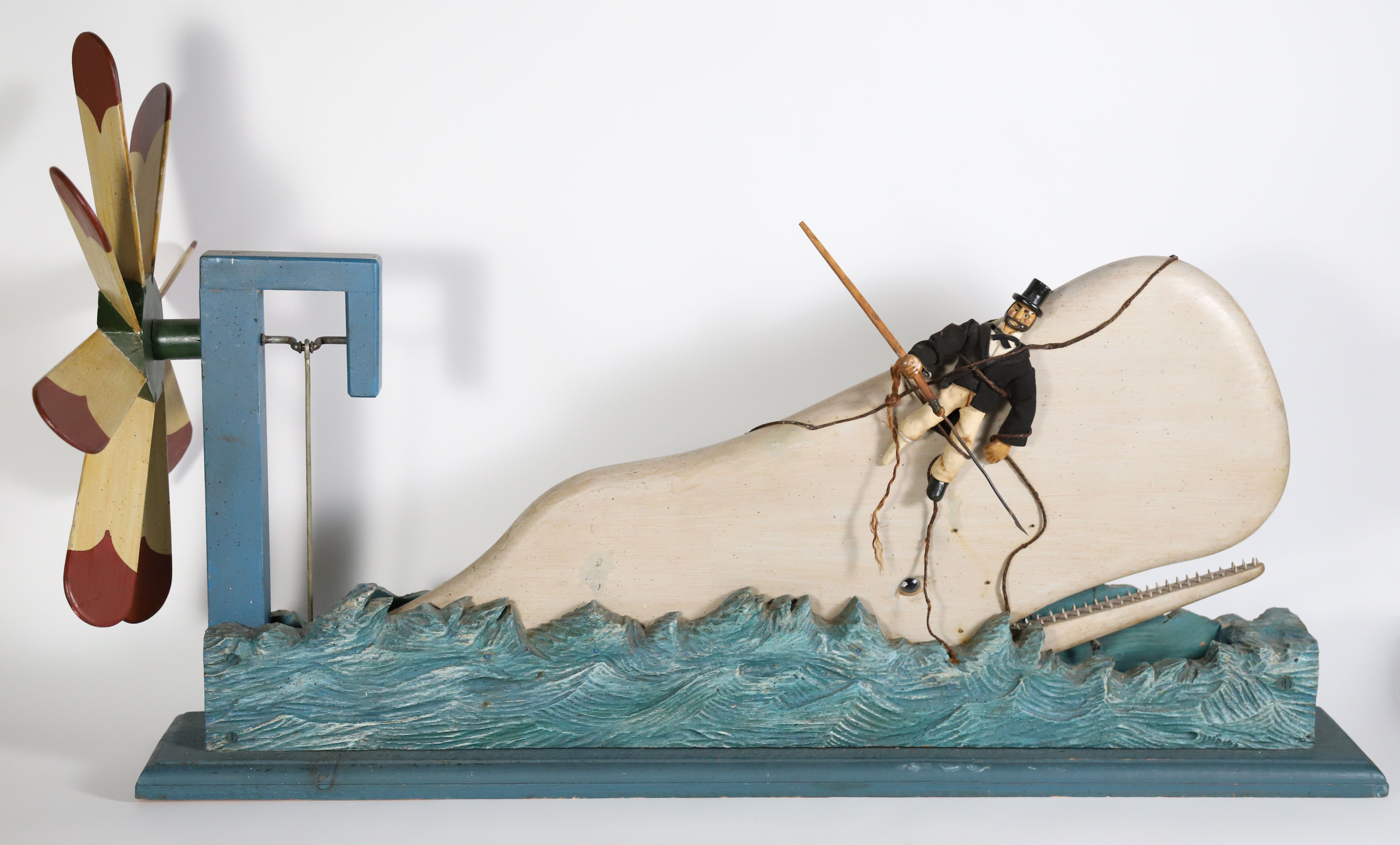 Signed Stephen Ketchum Unusual and Quirky Whirligig Moby Dick and Ahab ...
