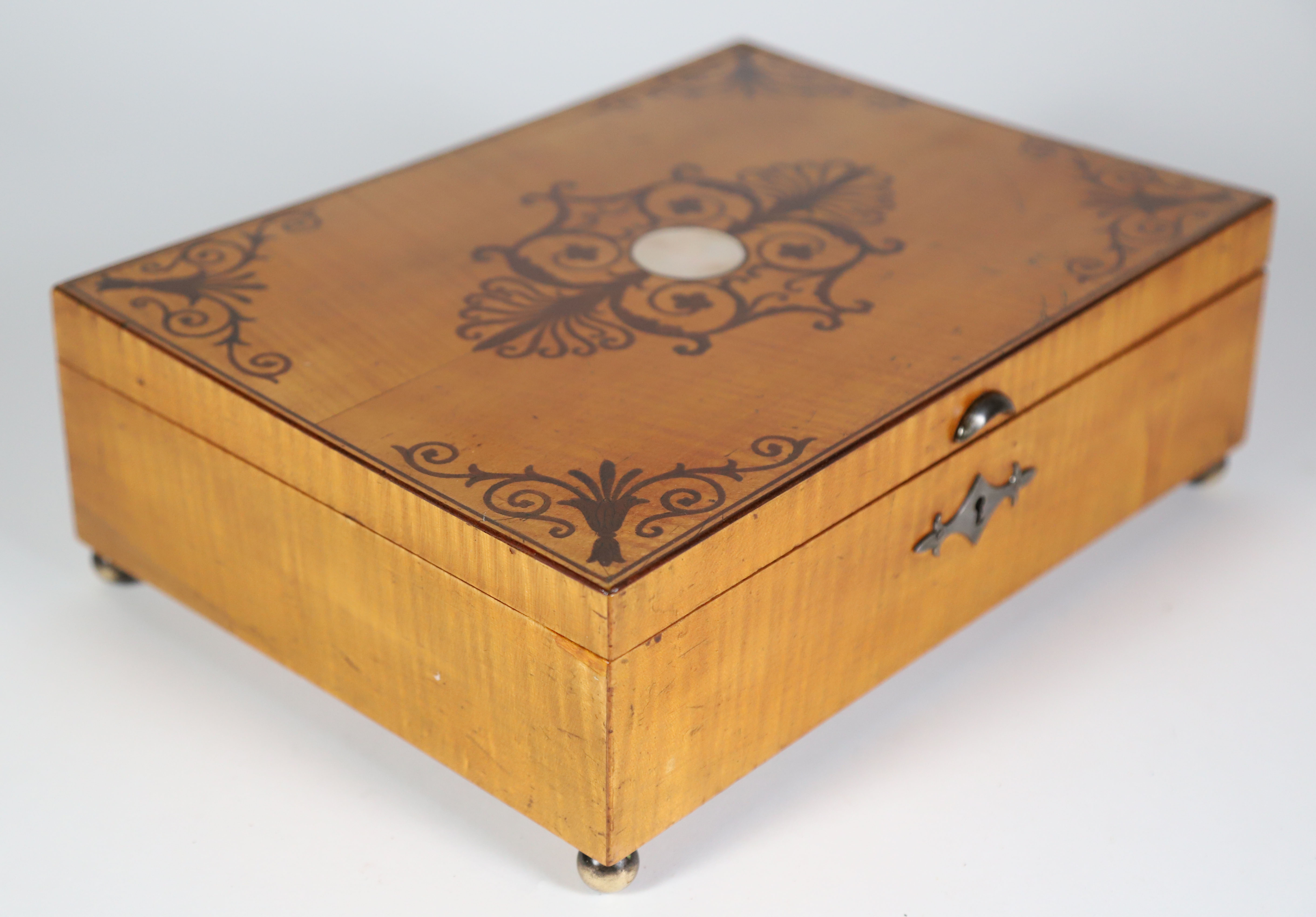 Finely Crafted Austrian Satinwood Box 19th Century circa 1848 - Finely ...