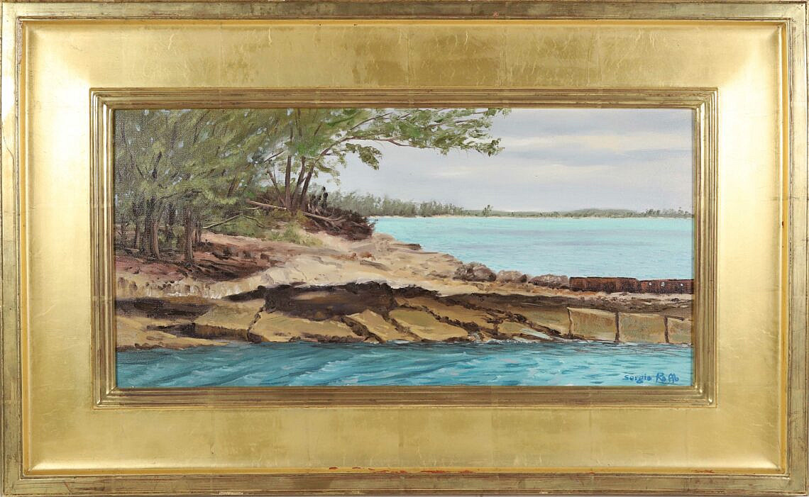 Sergio Roffo Oil on Canvas "Lakescape" - Sergio Roffo Oil on Canvas ...