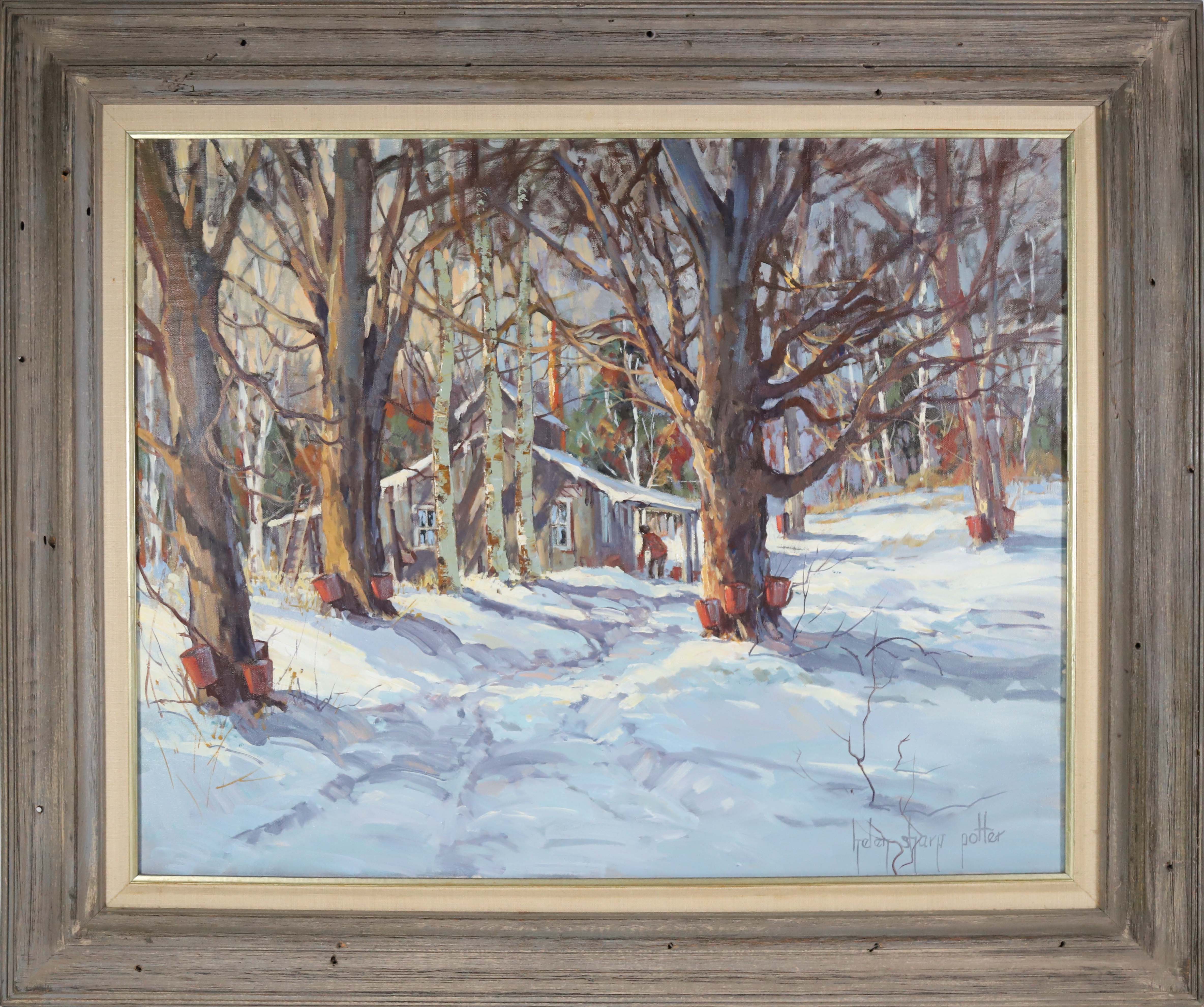 Helen Sharp Potter, Oil on Canvas, "Sugar House, Roxbury, Vermont ...