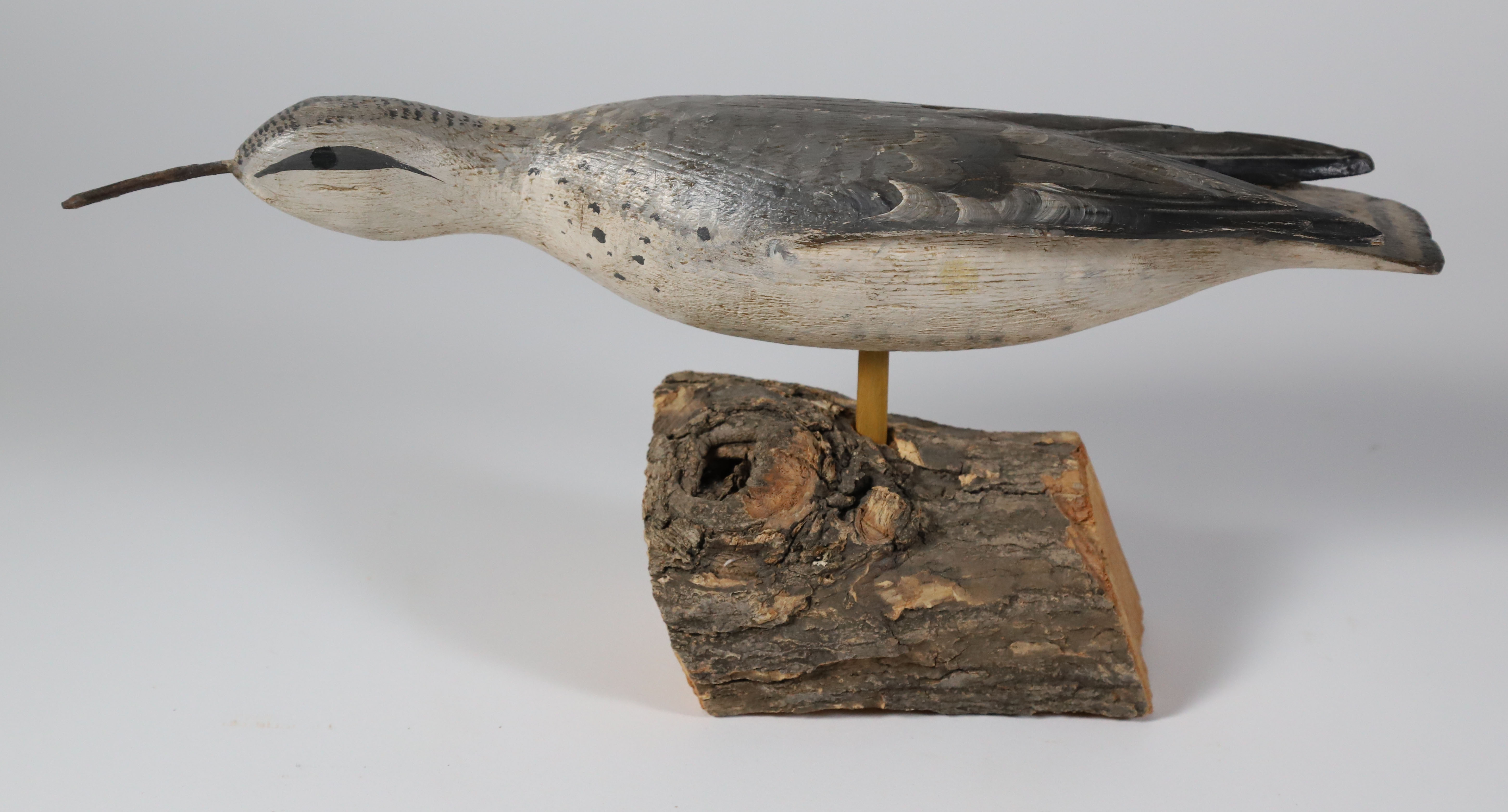 Vintage Carved Flying Gull Shorebird Carving on Driftwood Base ...