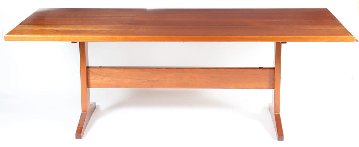 Stephen Swift Cherrywood Straight Edge Trestle Dining Table - Stephen ...