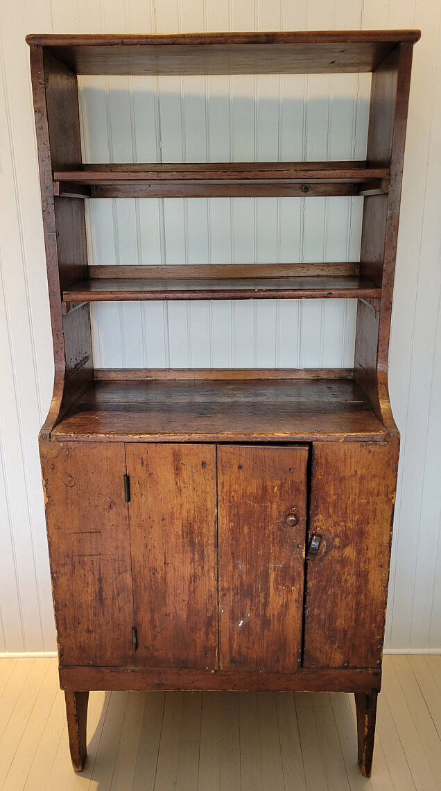 Early American Pine Open Hutch Circa 1820 - Early American Pine Open ...
