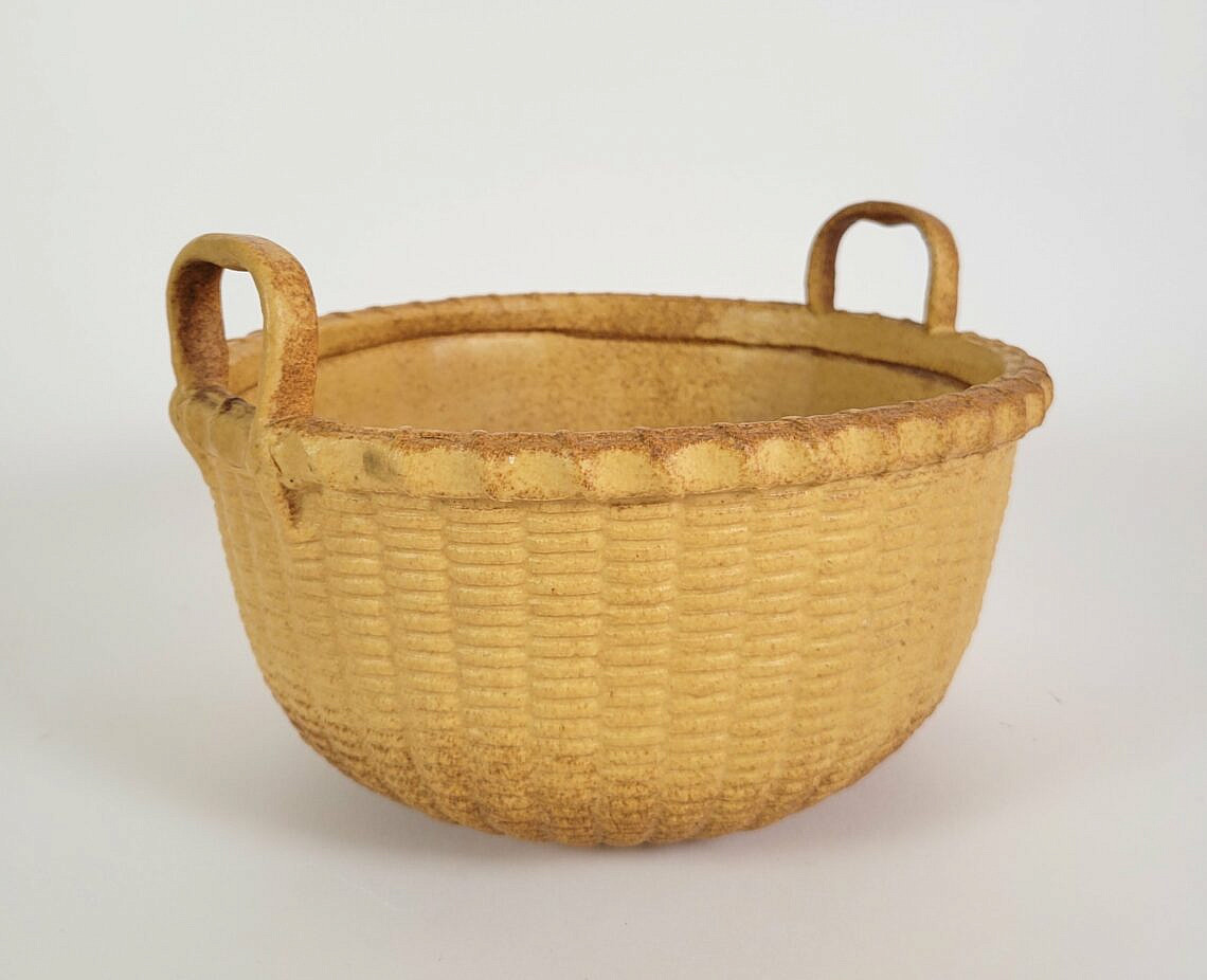 Vintage George Davis Bennington Pottery Nantucket Apple Basket ...