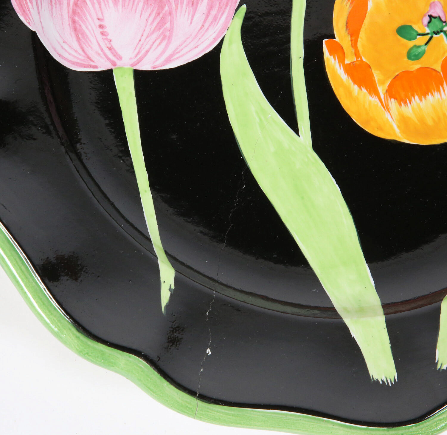 Set of Fifteen Italian Hand Painted Earthenware Tulip Plates - Rafael ...