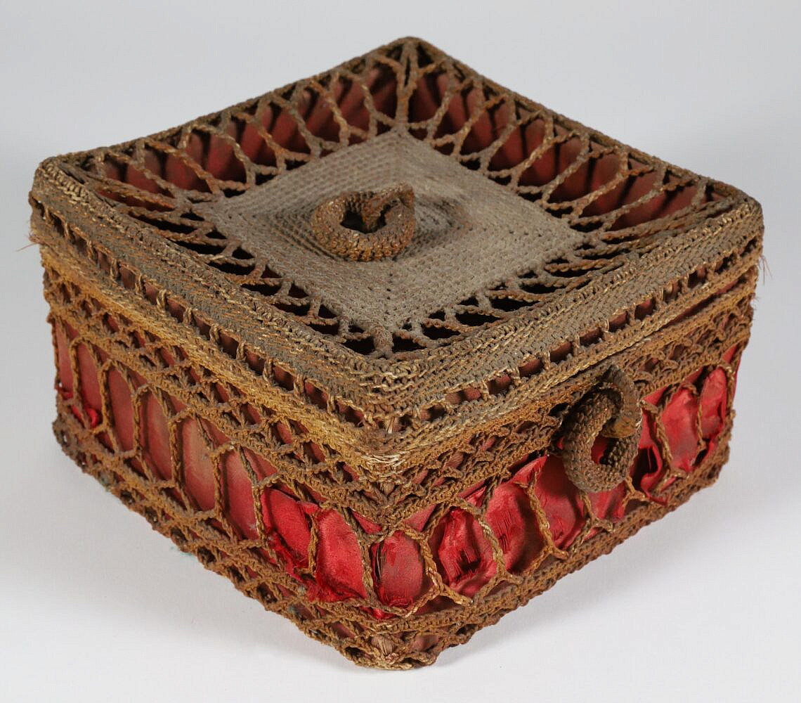 Sailor Made Macrame Covered Box 19th Century - Sailor Made Macrame ...