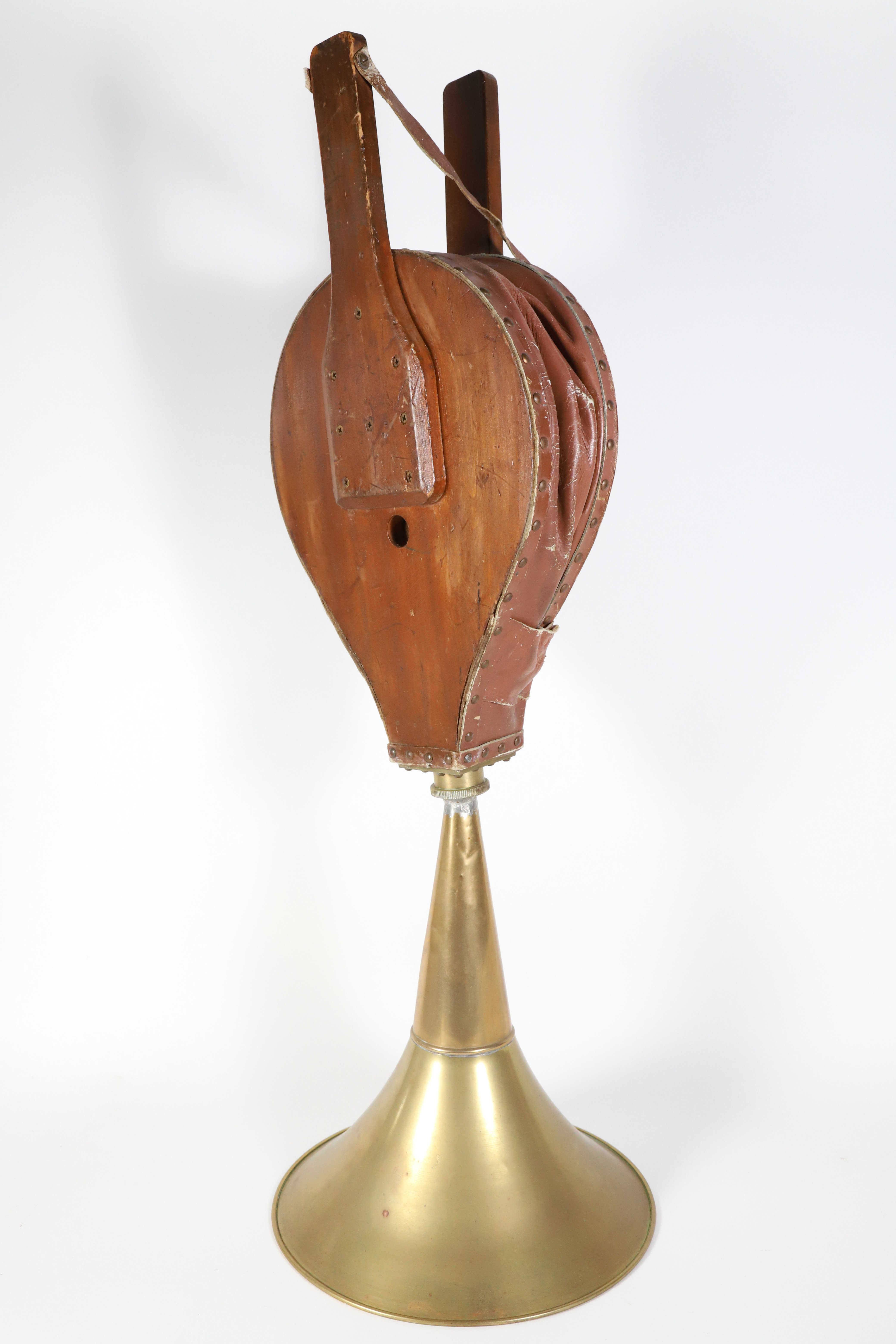 Antique Ship's Fog Horn Bellows and Brass Trumpet Construction ...