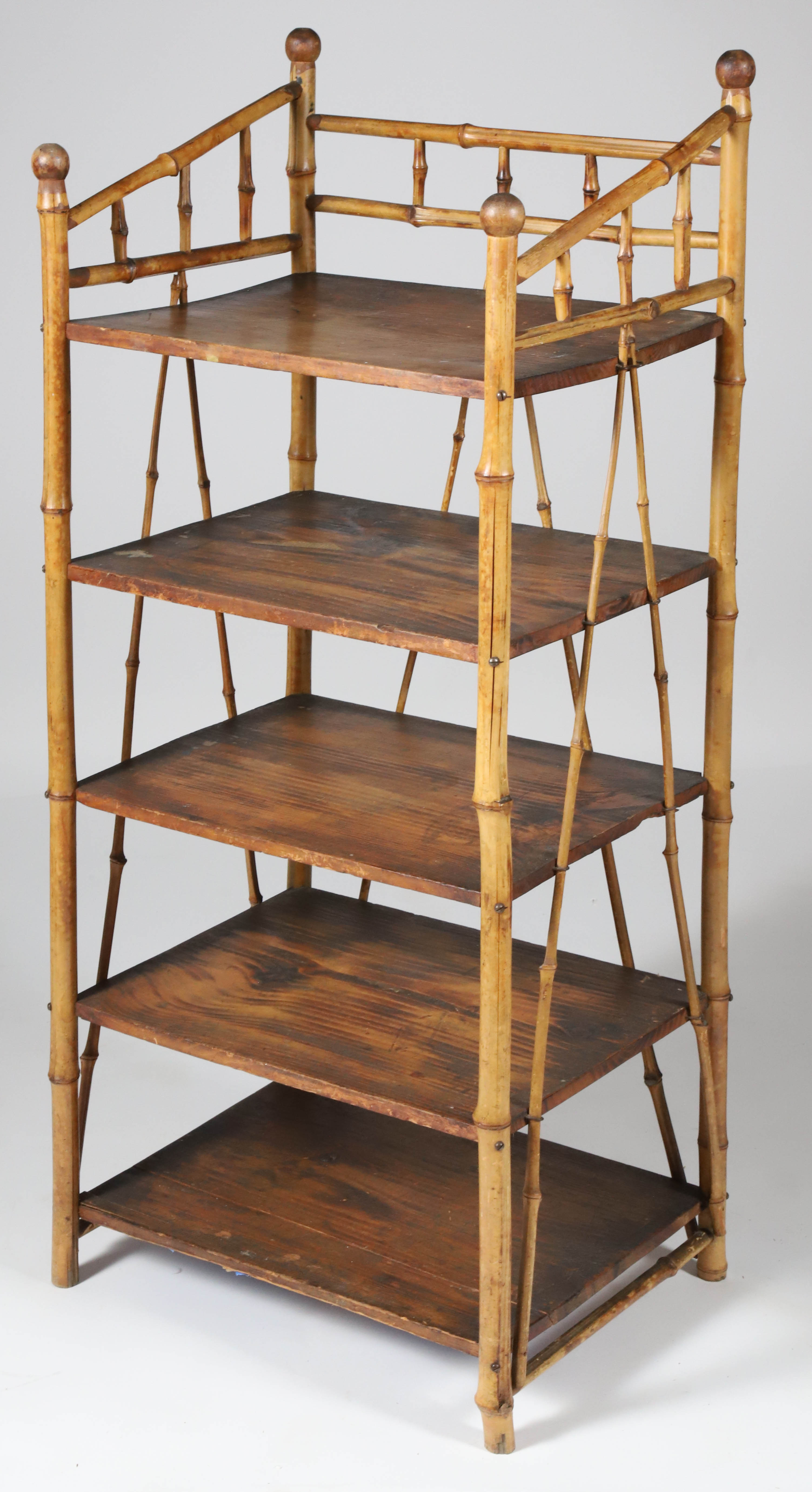Vintage Five-Tier Bamboo Shelf - Vintage Five-Tier Bamboo Shelf ...