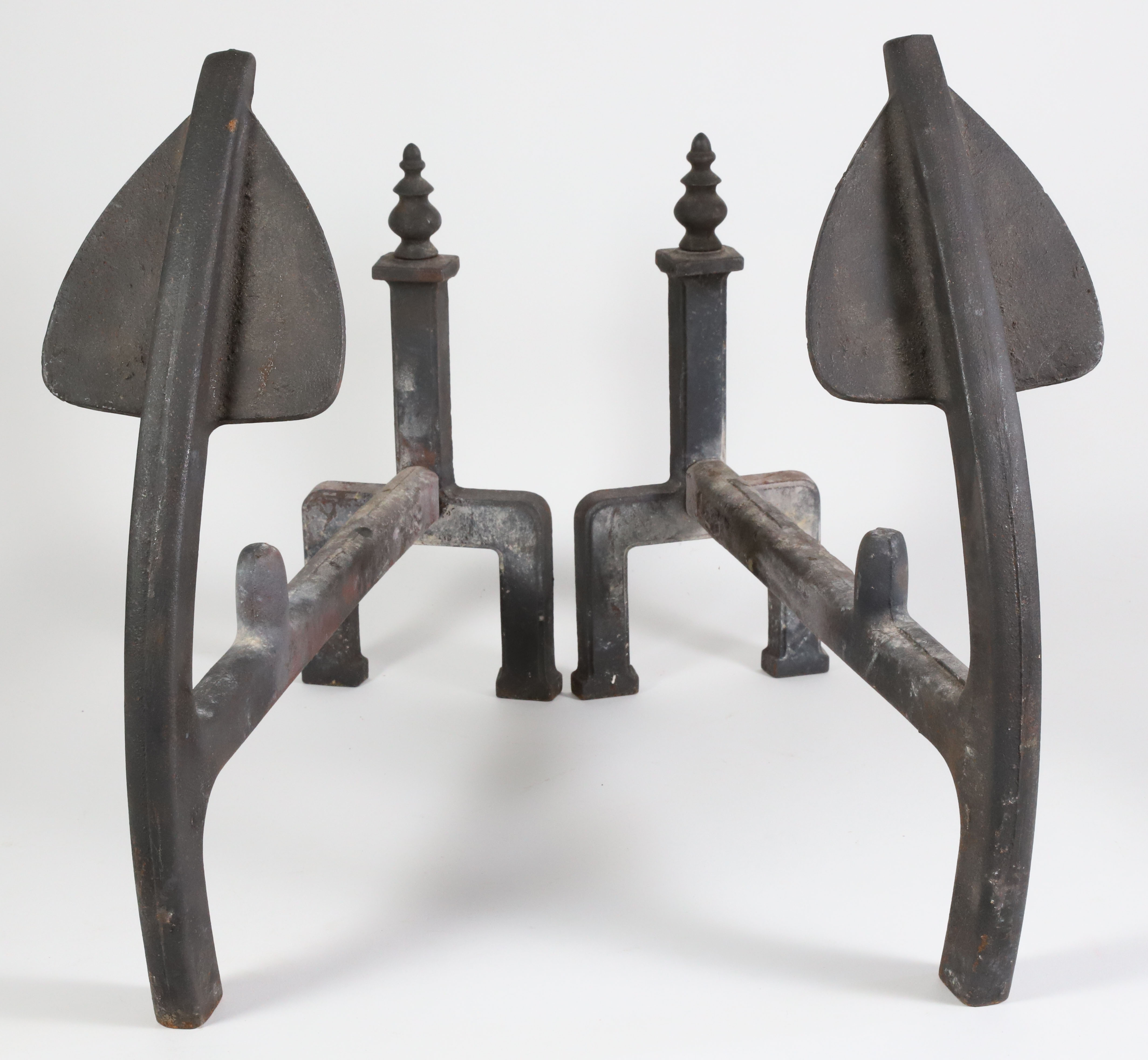 Vintage Pair of Cast Iron Anchor Andirons - Vintage Pair of Cast Iron ...