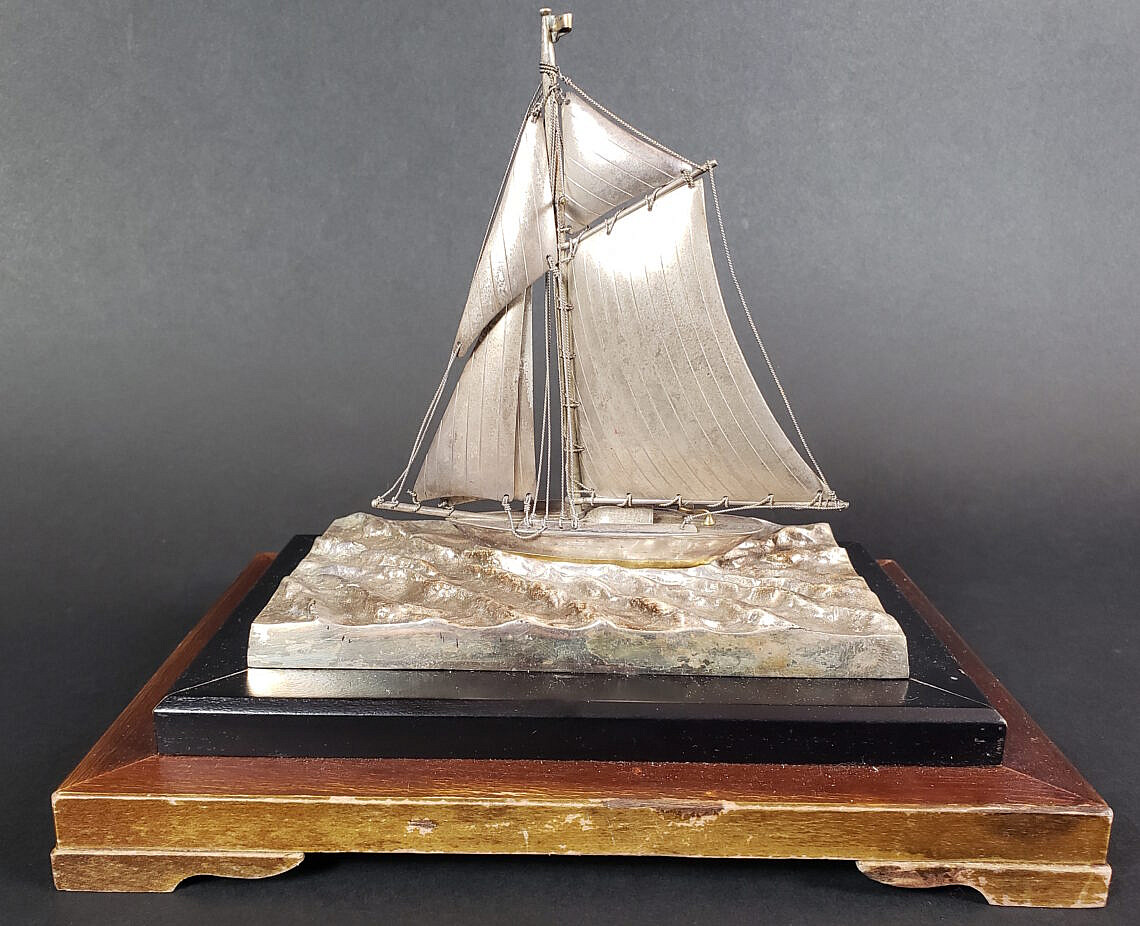950 Silver Boat Model - 950 Silver Figural Sailboat Model - Rafael ...